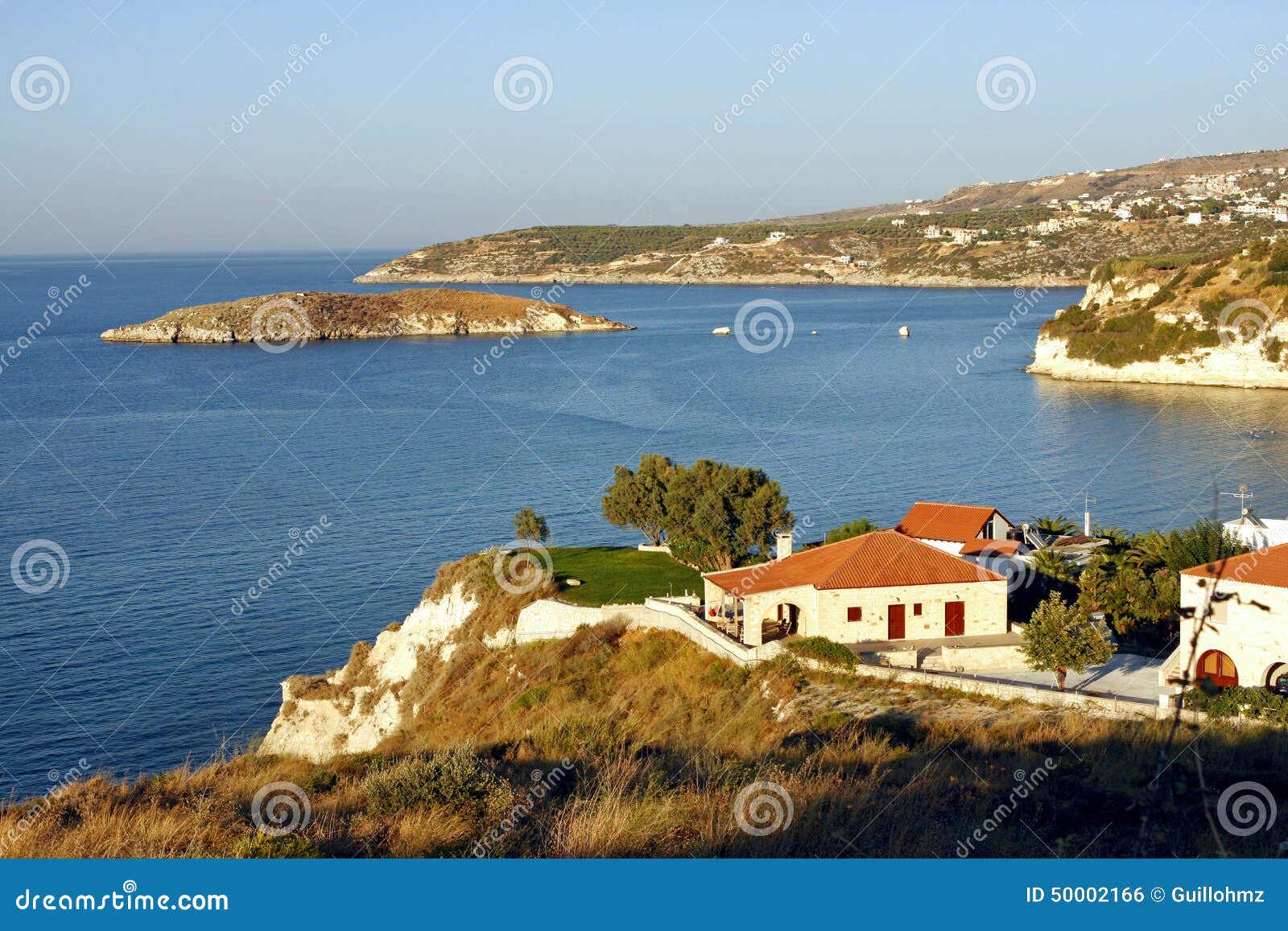 Sea view in Crete stock photo. Image of view, blue, greece - 50002166