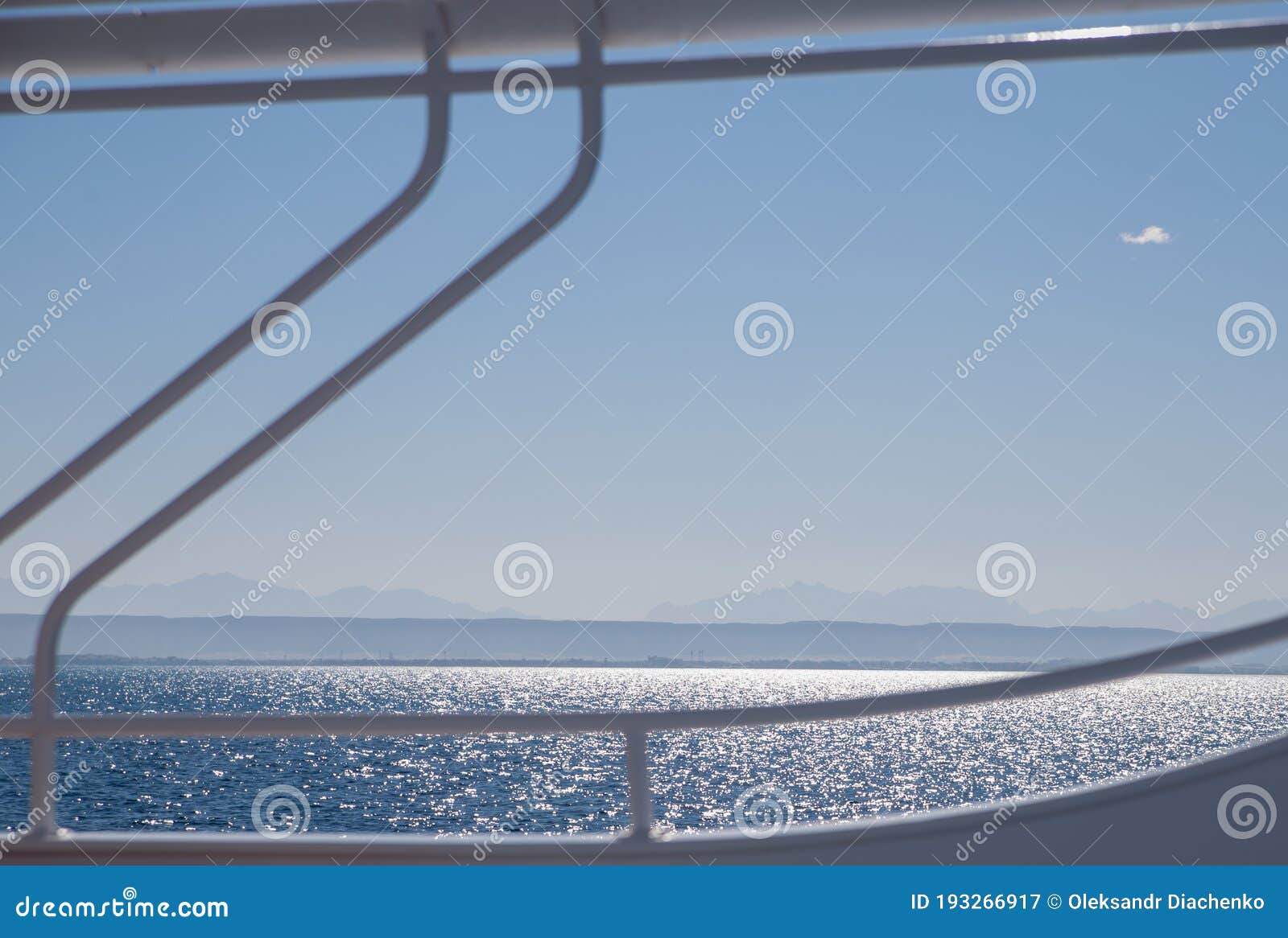 Sea View from the Deck of the Yacht Stock Image - Image of recreation ...