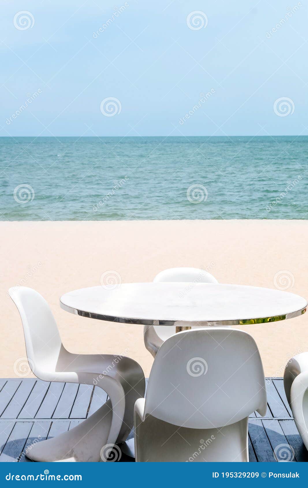 Sea View Dinning Table stock image. Image of island - 195329209