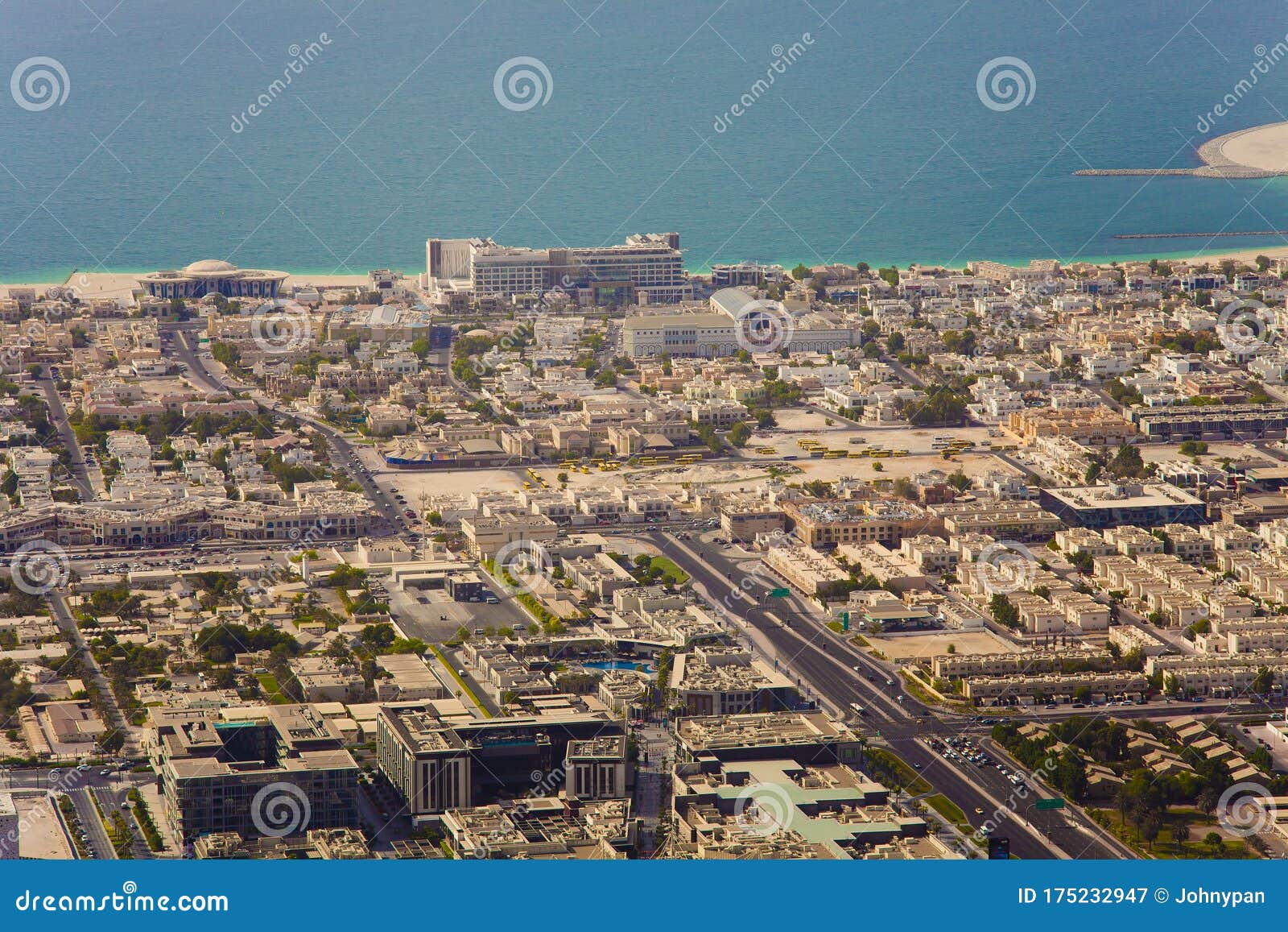 Sea view in Dubai city stock image. Image of travel - 175232947