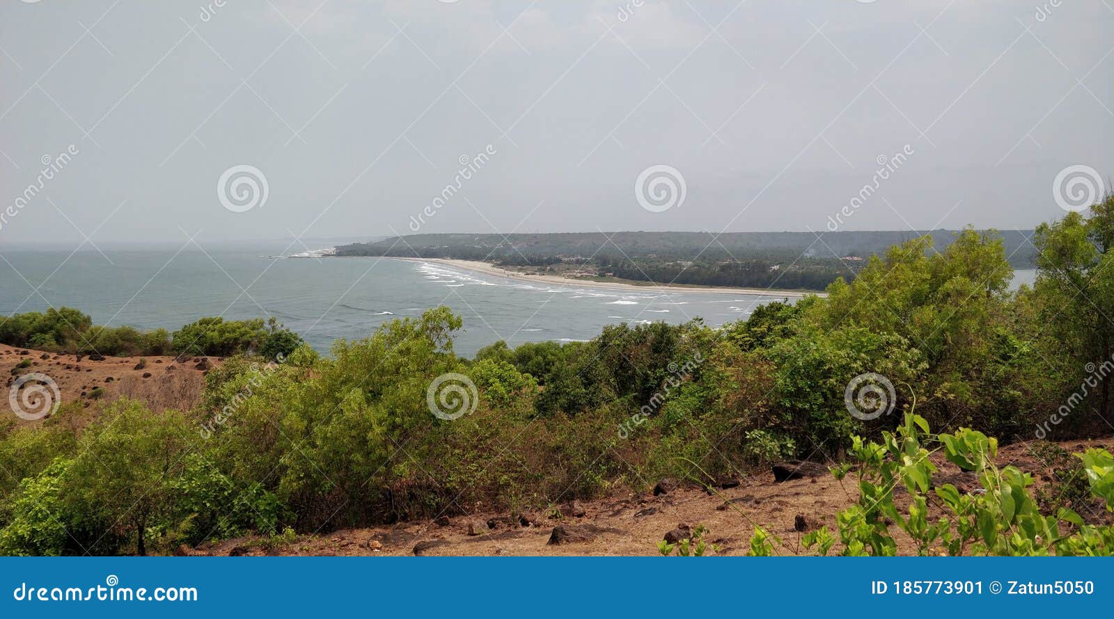 Sea view at Goa India stock image. Image of tourism - 185773901