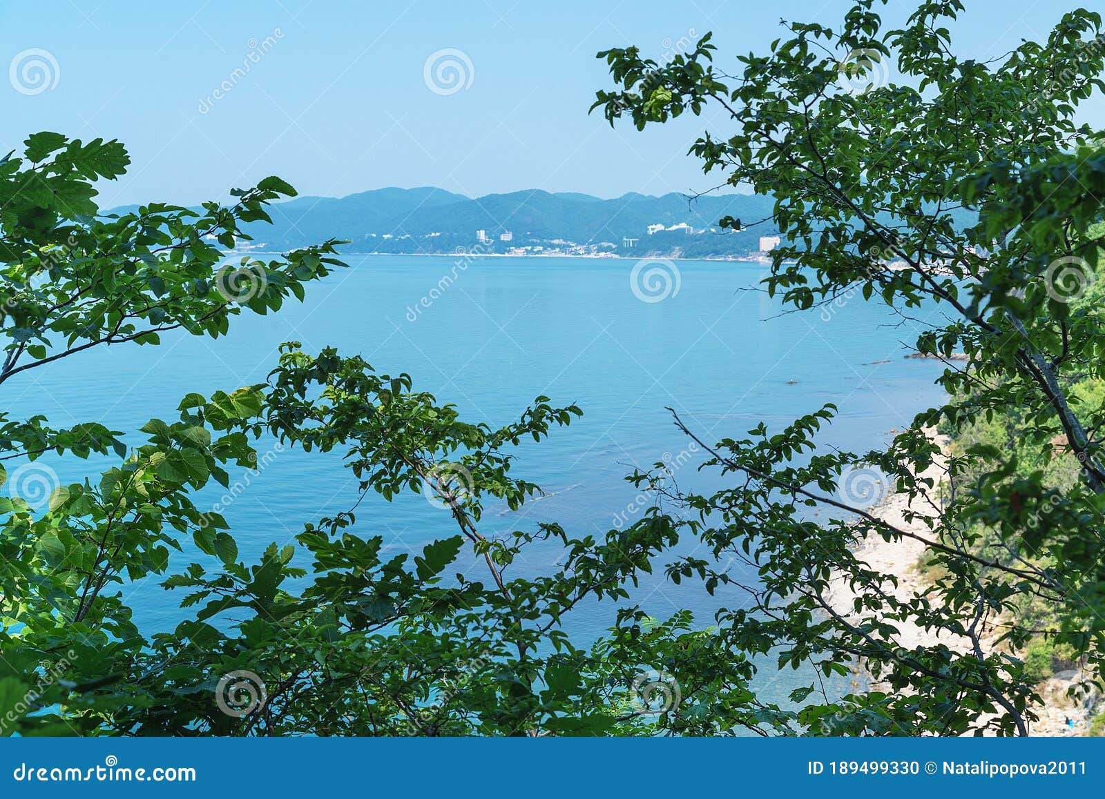 Sea View from the Kiselev Cliff in Tuapse, Russia Stock Photo - Image ...
