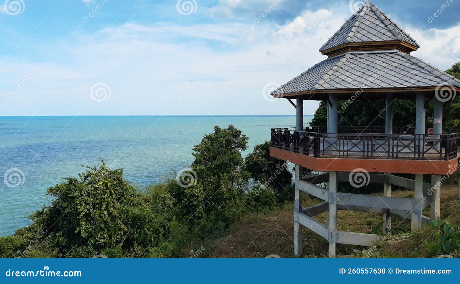 Sea view point stock photo. Image of house, thailand - 260557630