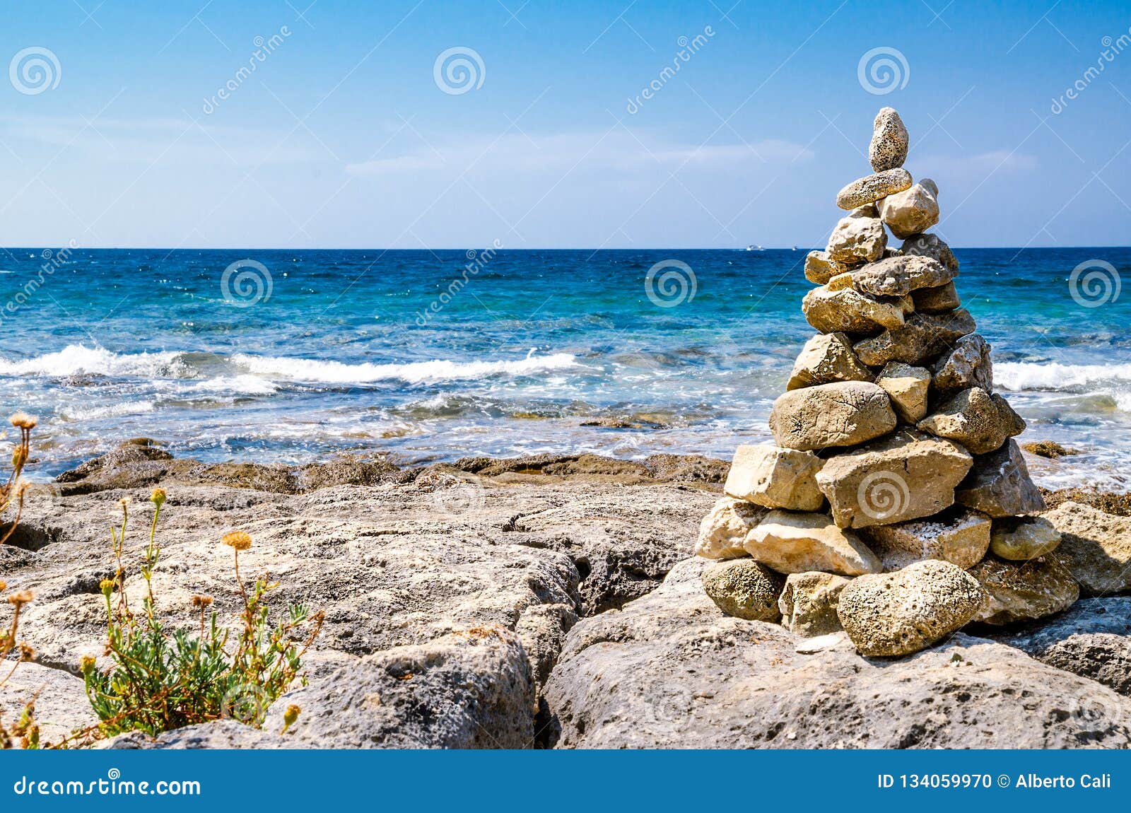 Relaxing Sea View on a Sunny Day. Stock Photo - Image of inspiration ...
