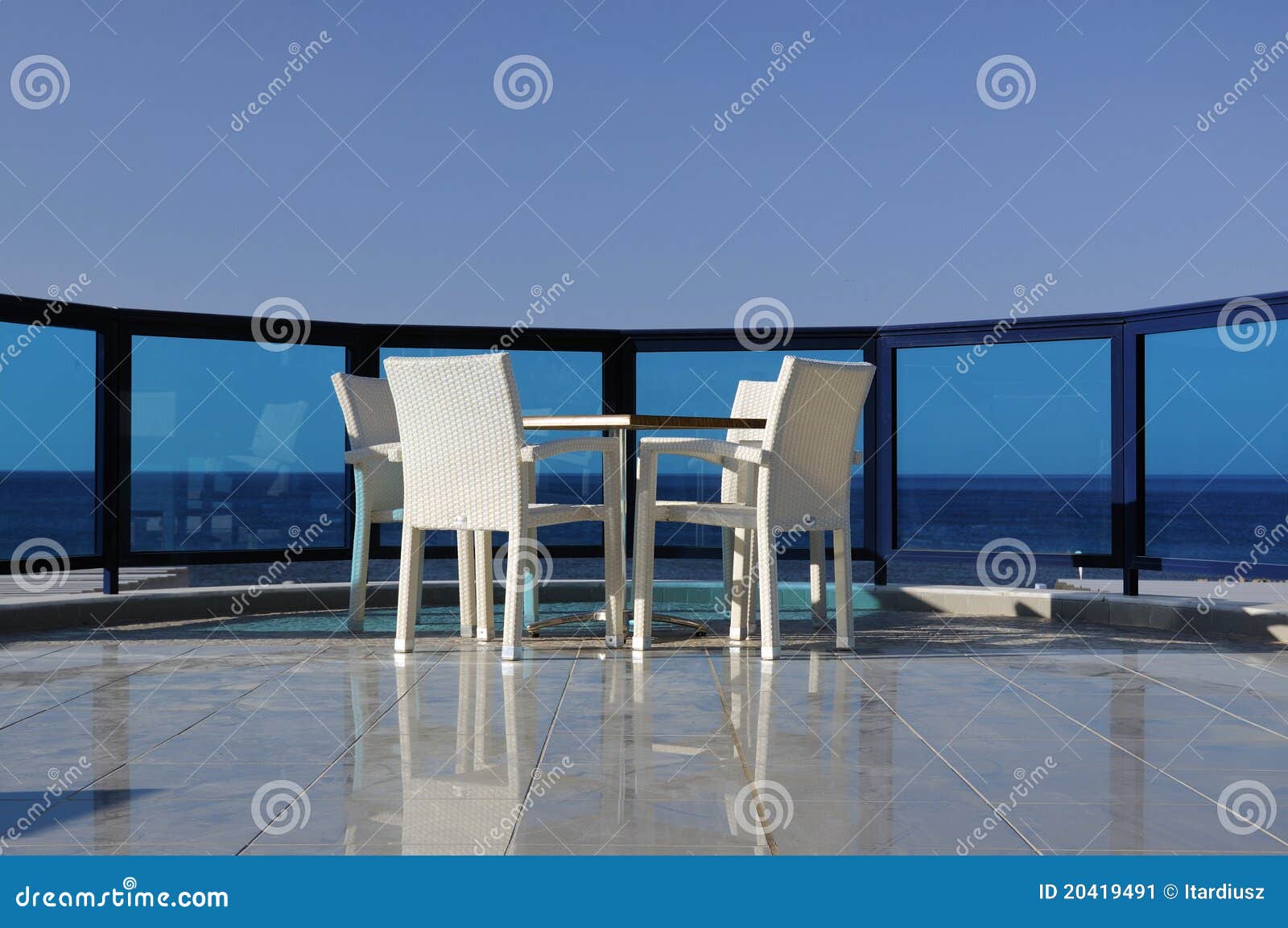 Sea view restaurant stock image. Image of terrace, sunlight - 20419491