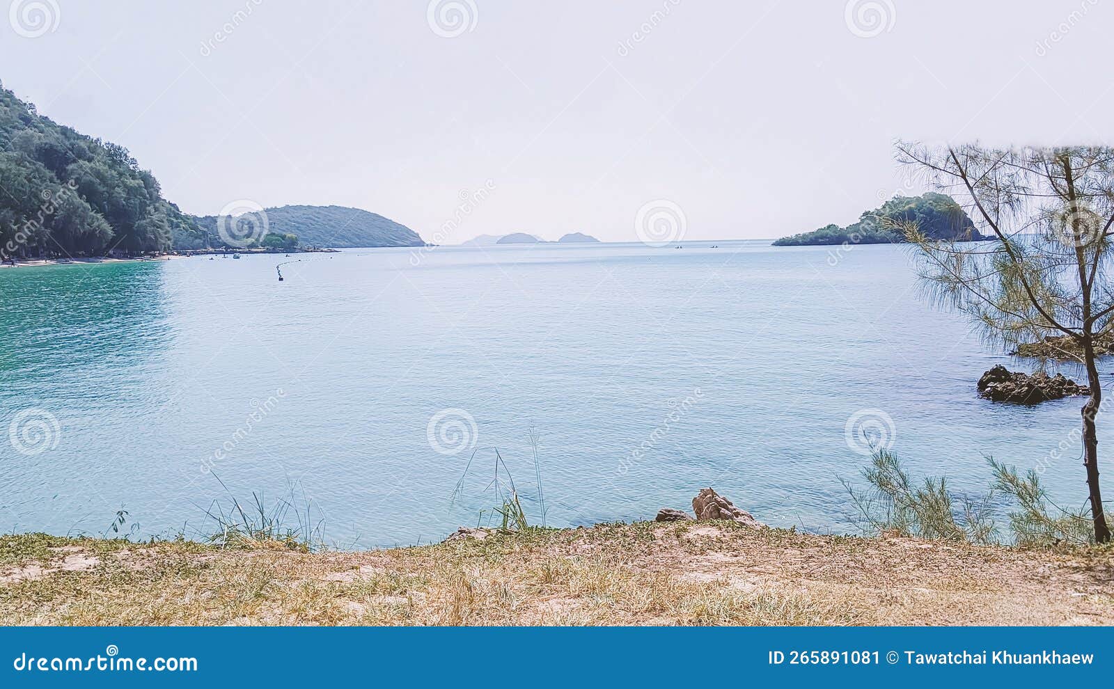 Sea View with Small Island and Sky Stock Image - Image of trat, travel ...