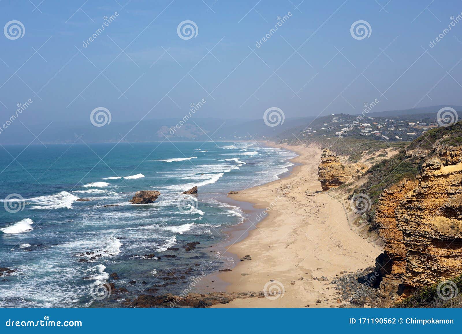 Sea View from a Steep Slope Stock Photo - Image of view, shore: 171190562
