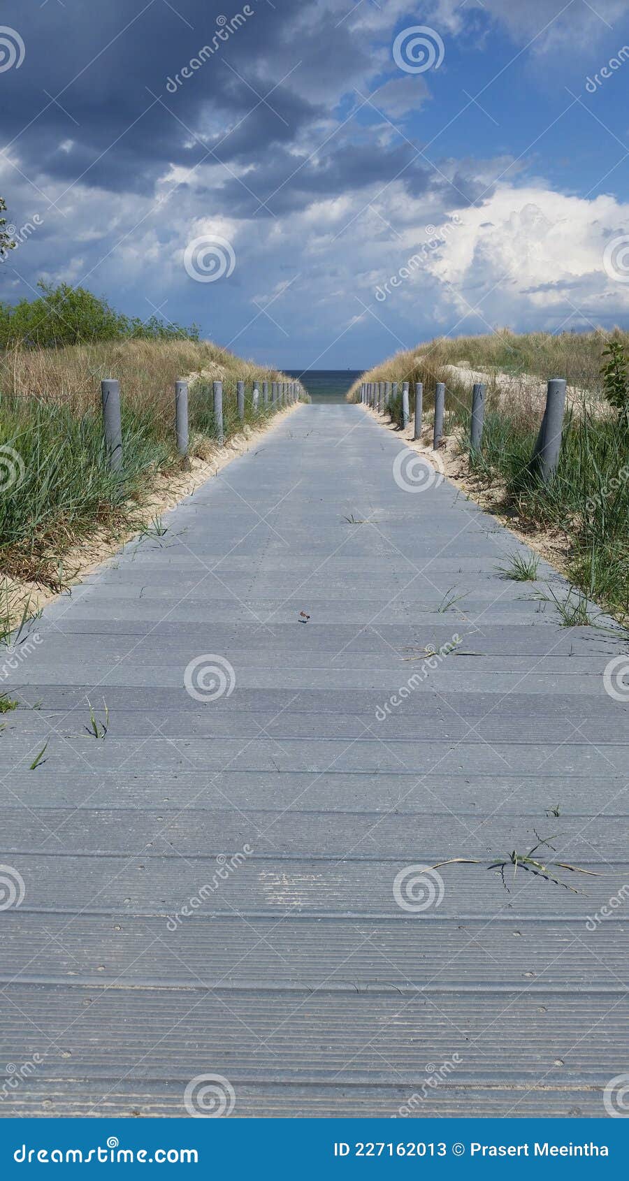 Seacoast and Path Way stock image. Image of sands, bansin - 227162013