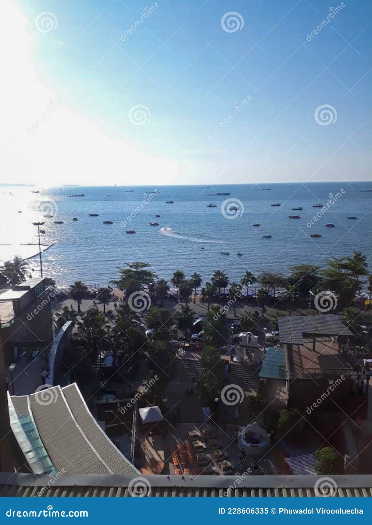 Sea View from Tall Building Stock Image - Image of skyscraper, horizon ...