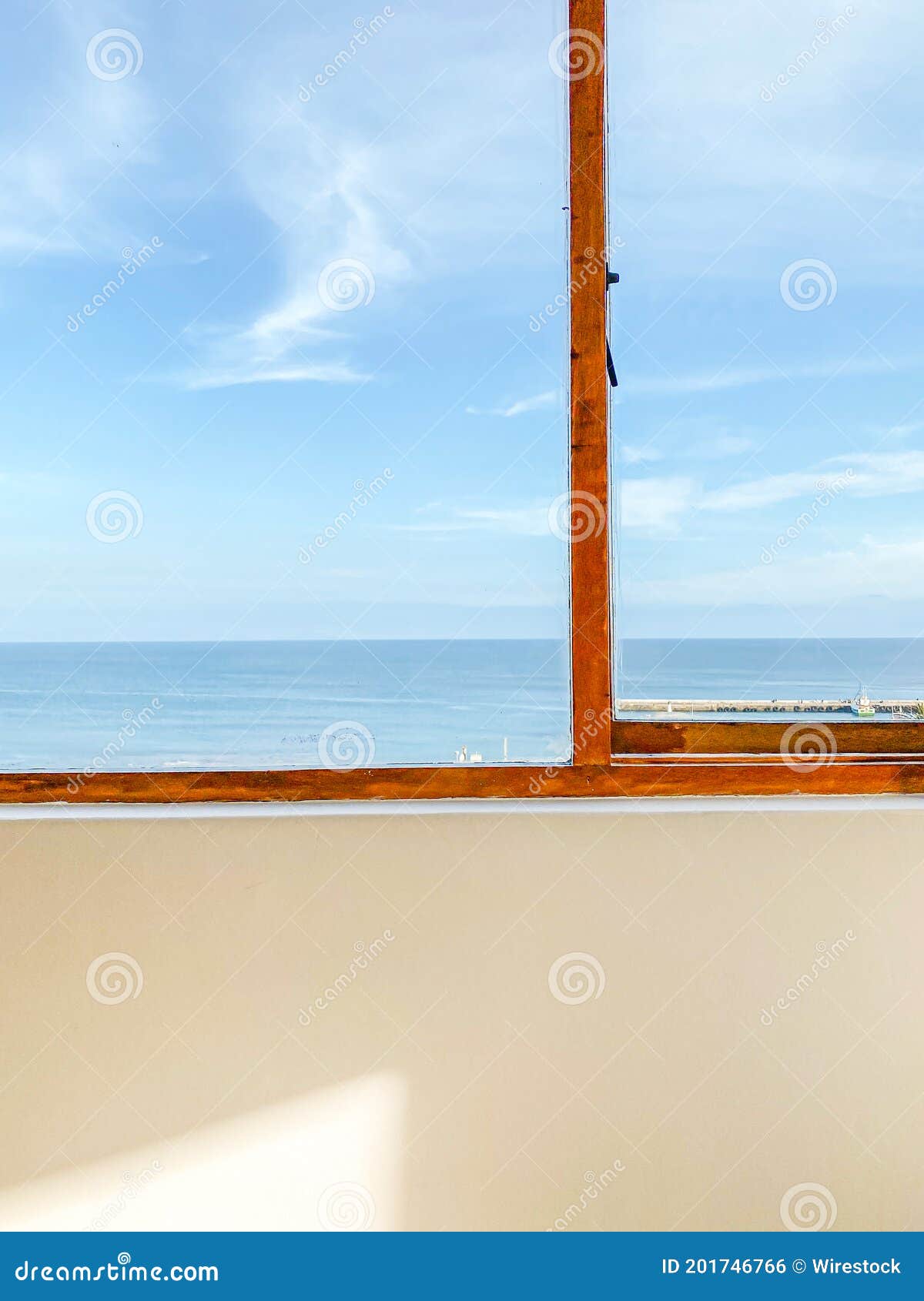 Sea View through Window stock photo. Image of kalk, ocean - 201746766