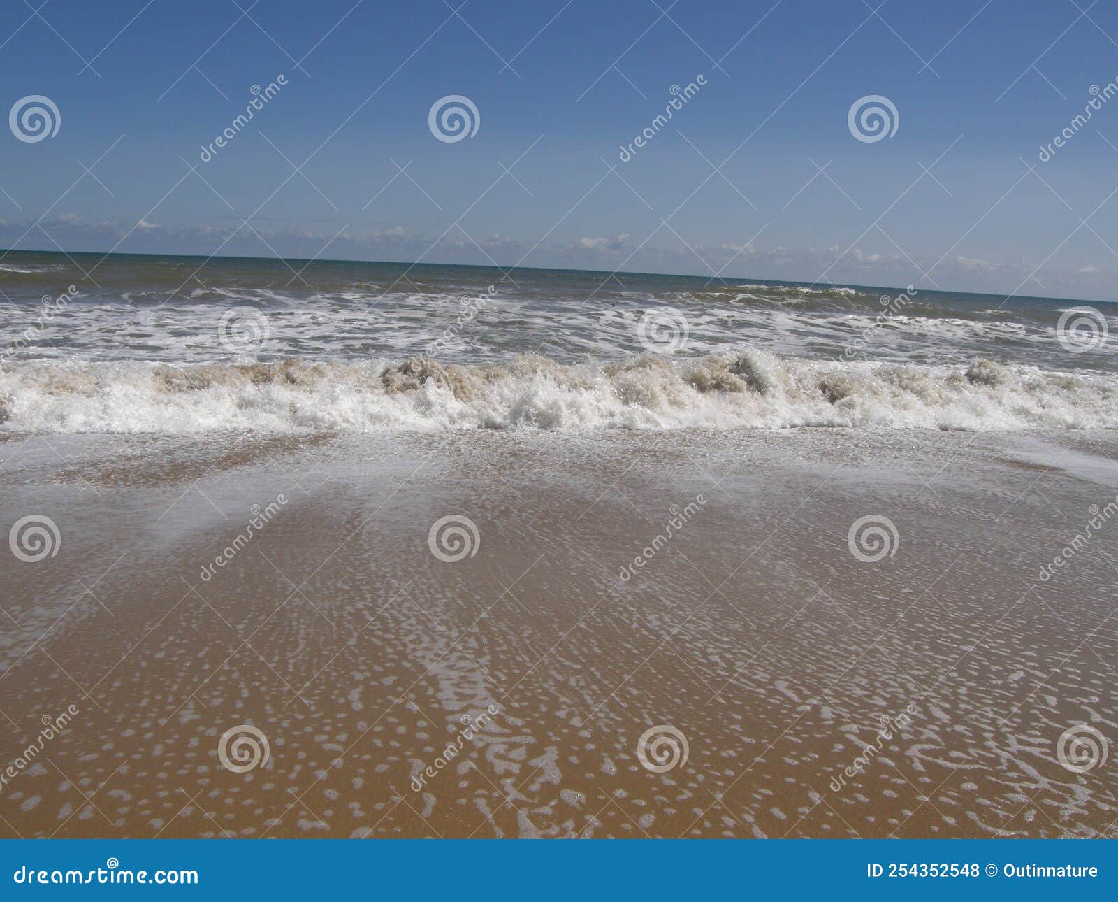 Sea Wash Tide Rolls in on a Sandy Beach Stock Photo - Image of beaches ...