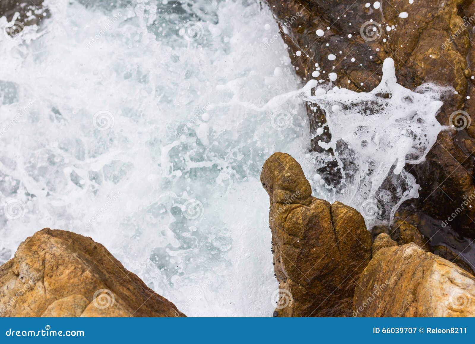 Sea Water Against the Rocks and Cliffs. Stock Image - Image of color ...