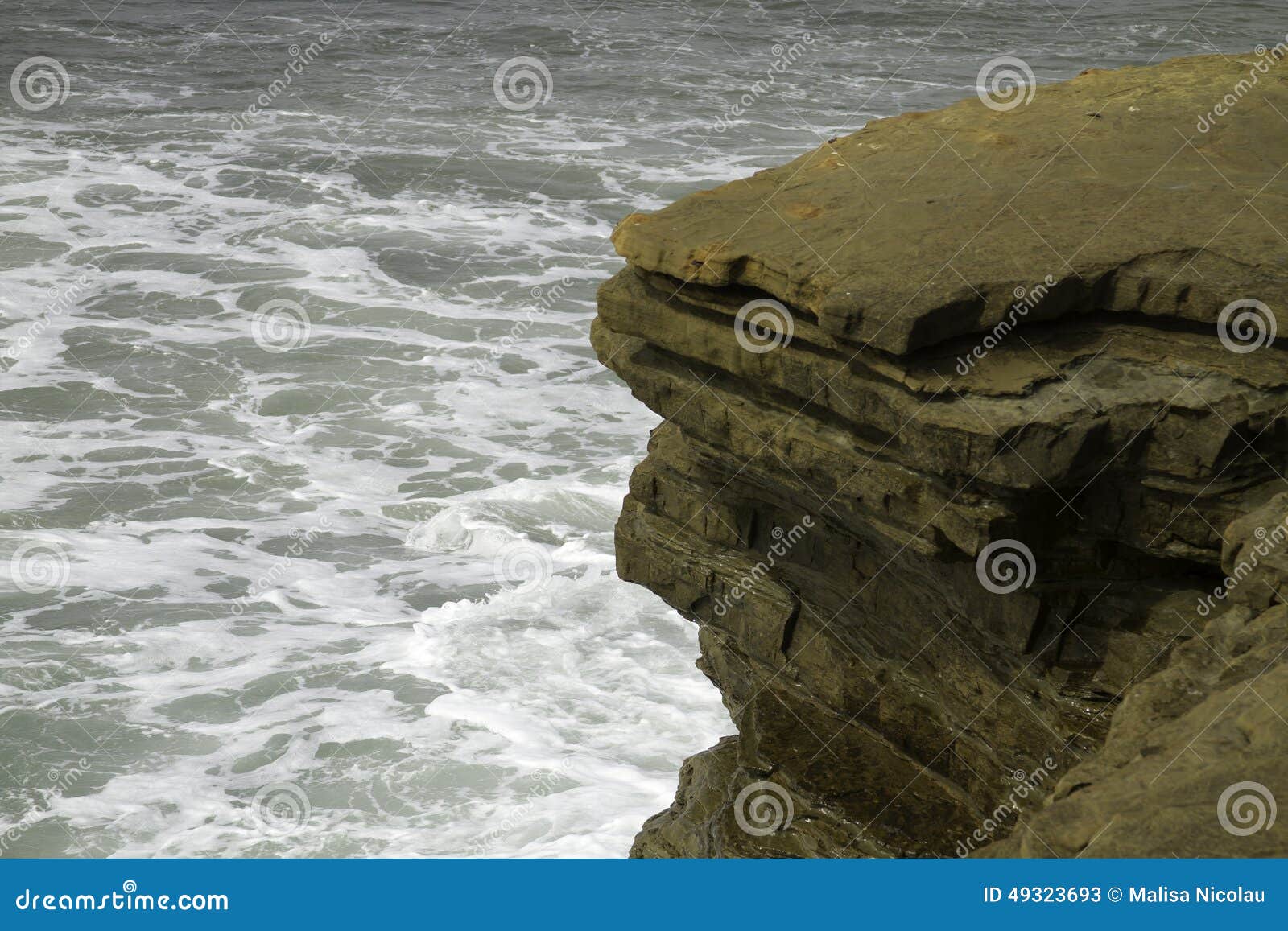 Sea Water Breaking on Rock Formations Stock Image - Image of water ...