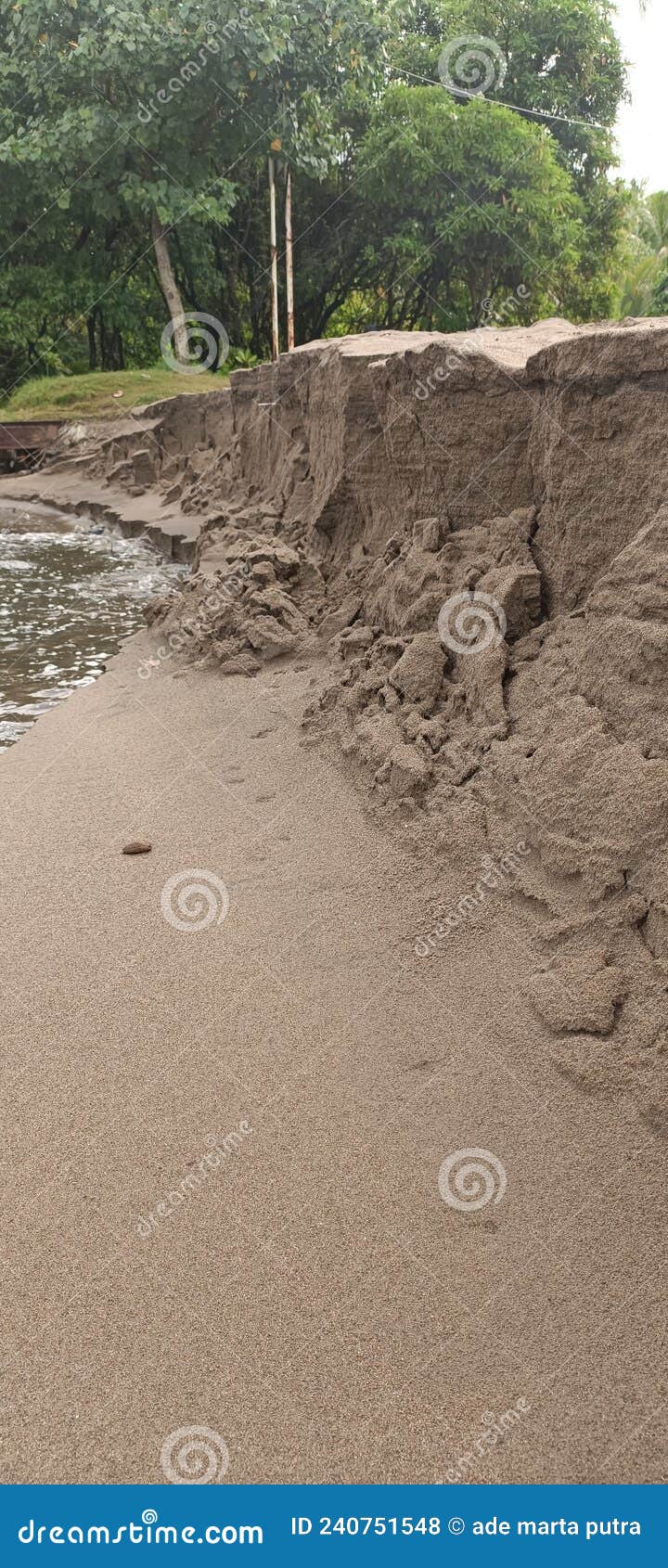 The Sea Water Knocking Down the Sand Stock Photo - Image of knocking ...