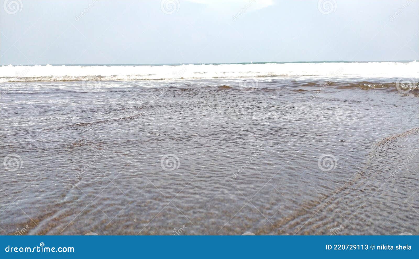 The Sea Water Ripples on the Beach because of the Waves Stock Image ...