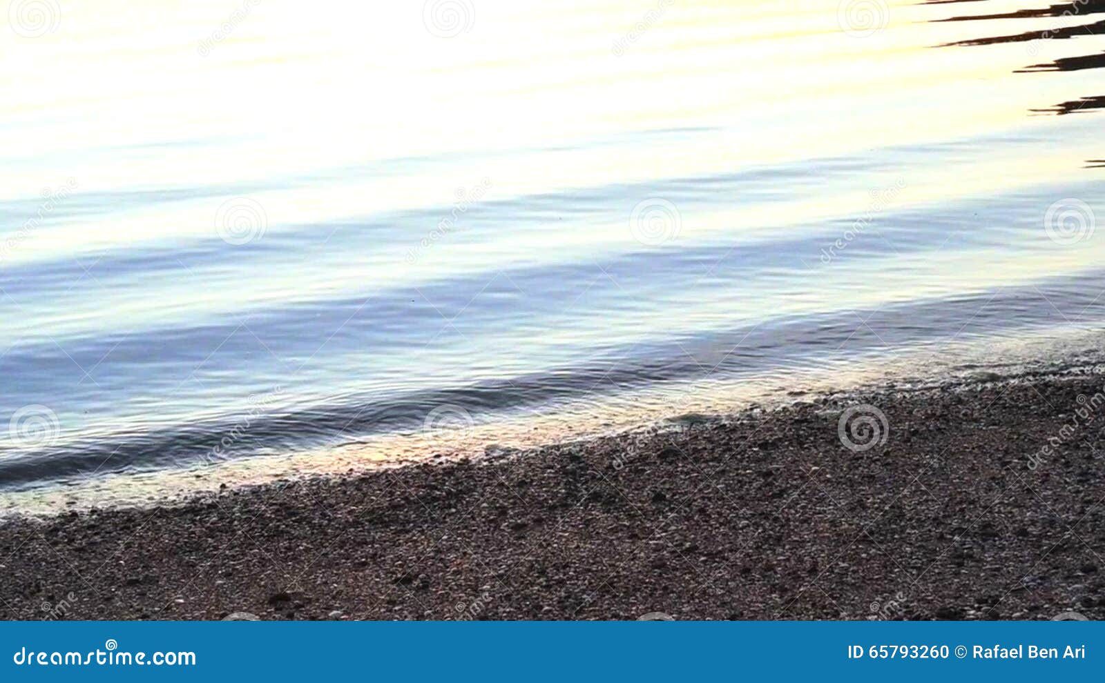 Sea Water Ripples Break on the Beach at Sunrise Stock Footage - Video ...