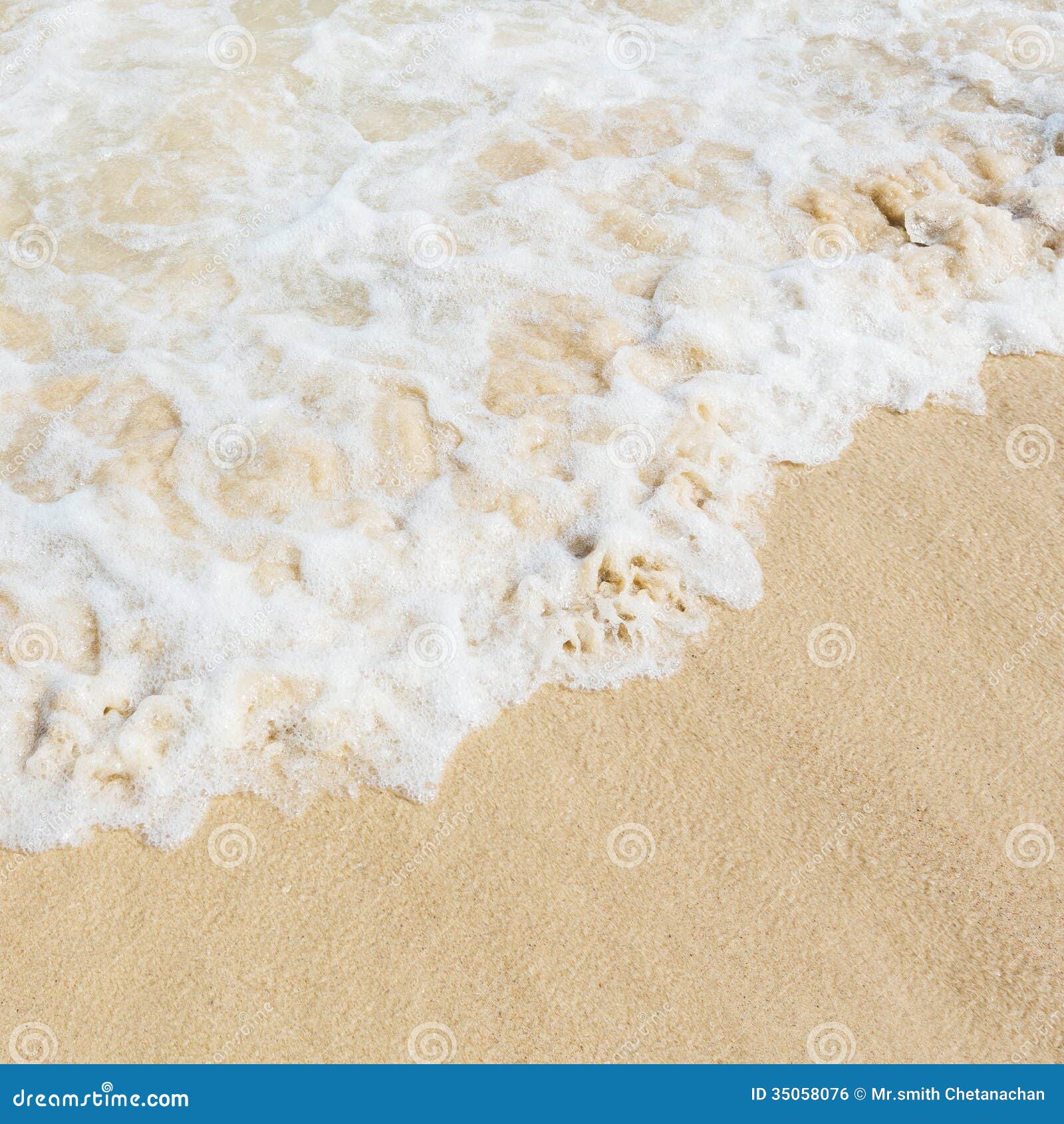 Sea water on sand beach stock photo. Image of splash - 35058076