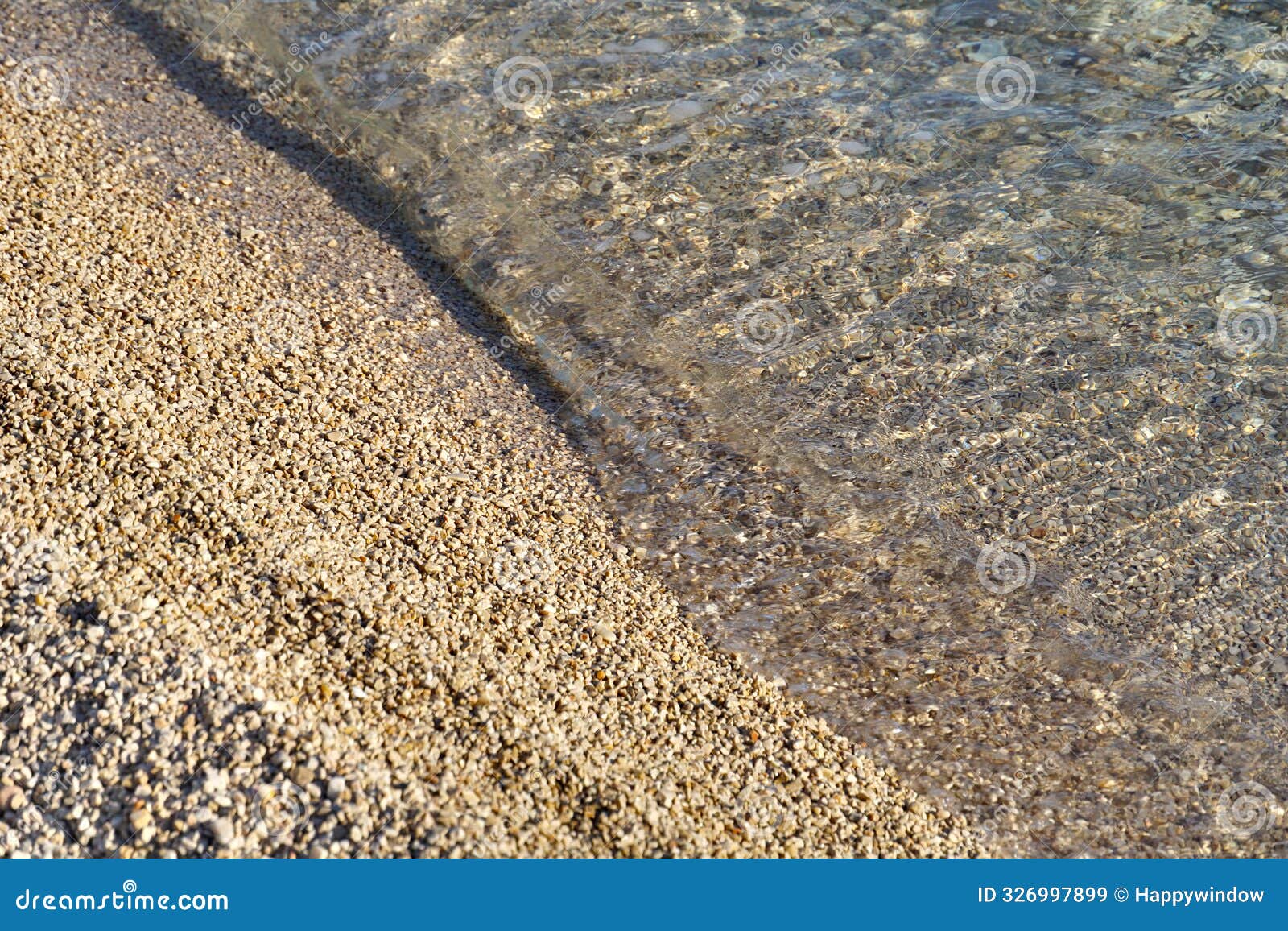 Sea Water and Small Pebbles Beach from Above Stock Image - Image of ...
