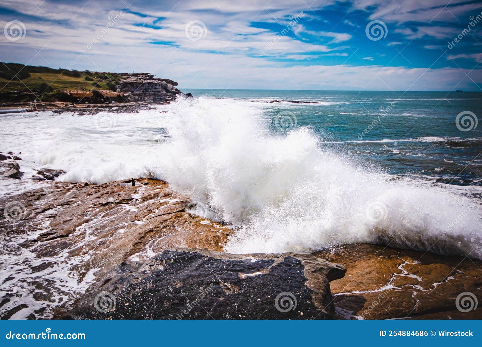 Sea Water Splashing on the Rocks Stock Photo - Image of wave, textured ...
