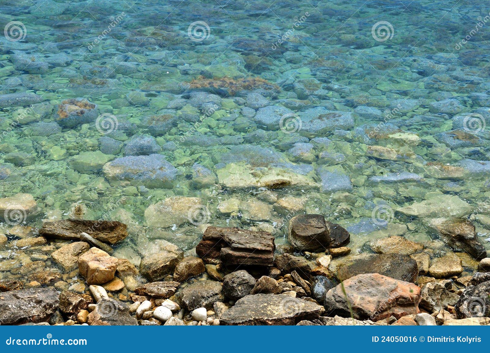 Sea Water Stone Beach Background Stock Photo - Image of scenery ...