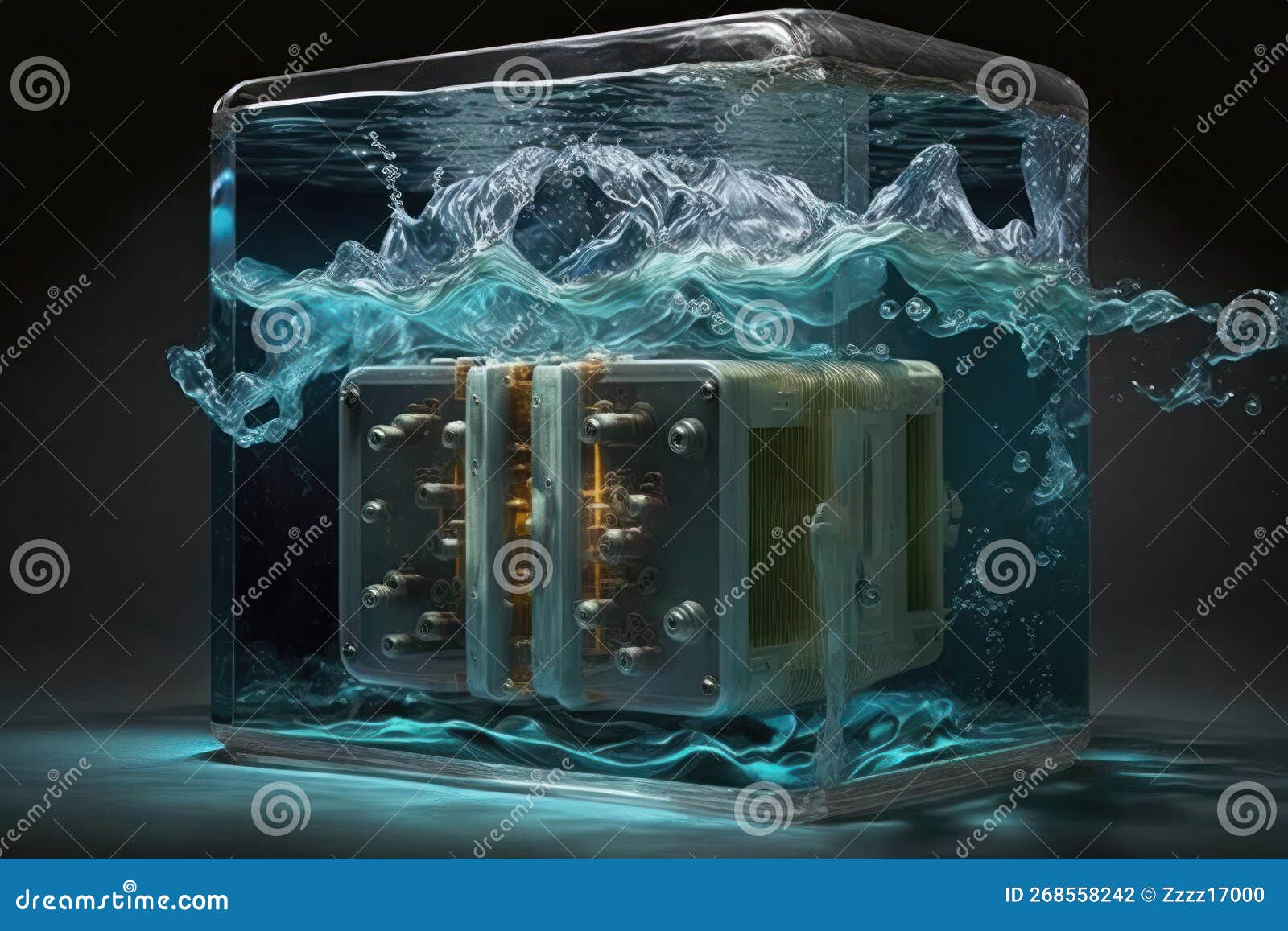 Sea Water To Energy: the Promise of Hydrogen. Generative AI Stock ...