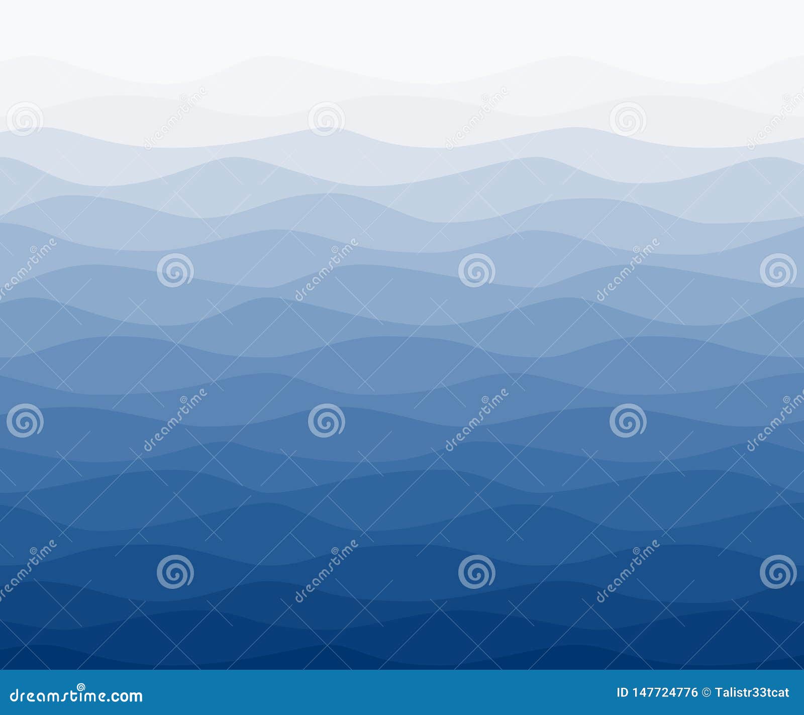 Sea Water Wavy Blue Nautical Background Stock Illustration ...