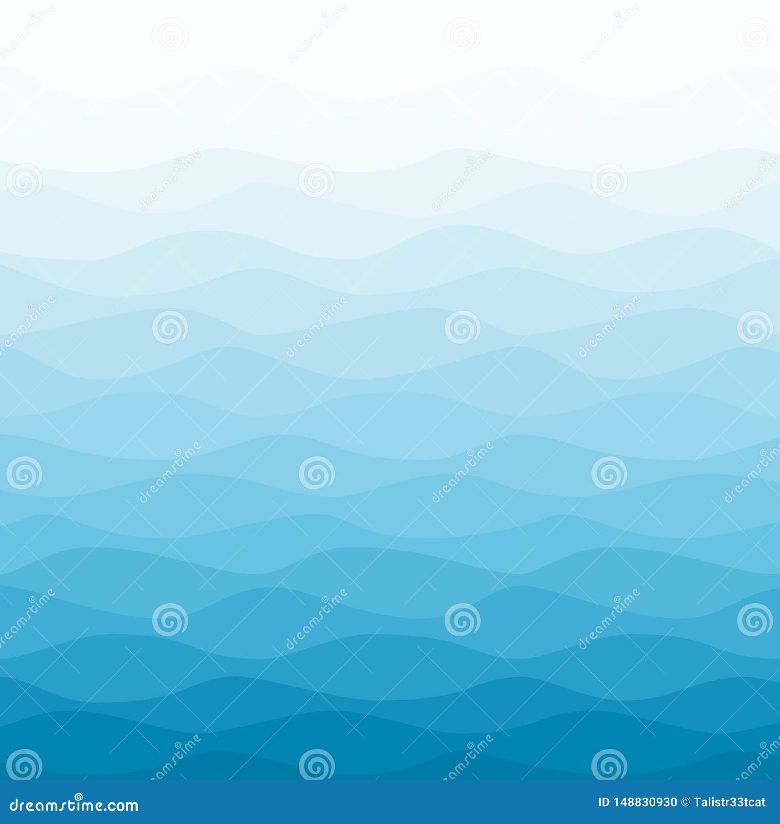 Sea Water Wavy Blue Nautical Background Stock Vector - Illustration of ...