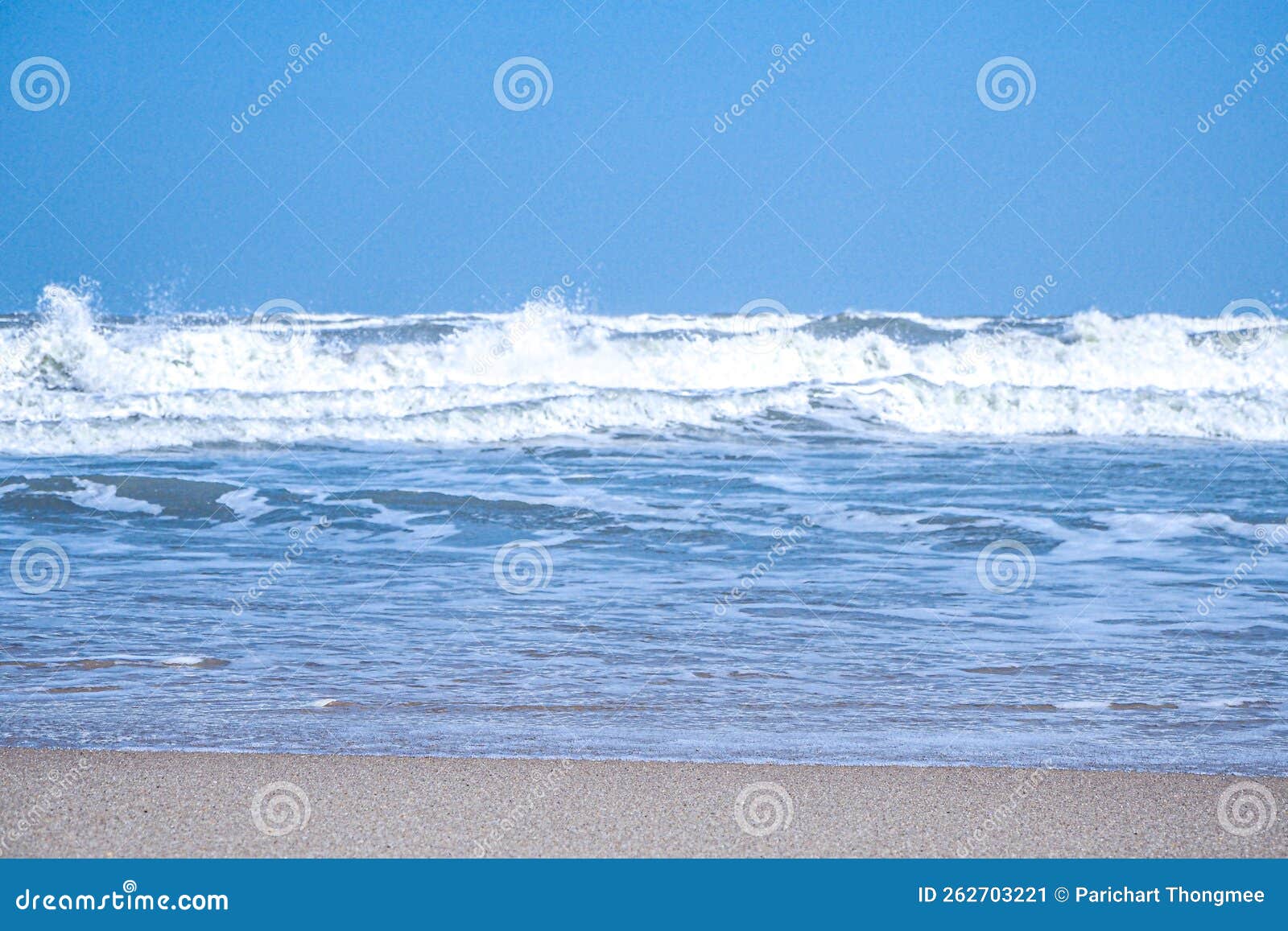 Sea Wave Beautiful Tropical Beach and Sea in Sunny Day. Beach Sea Stock ...