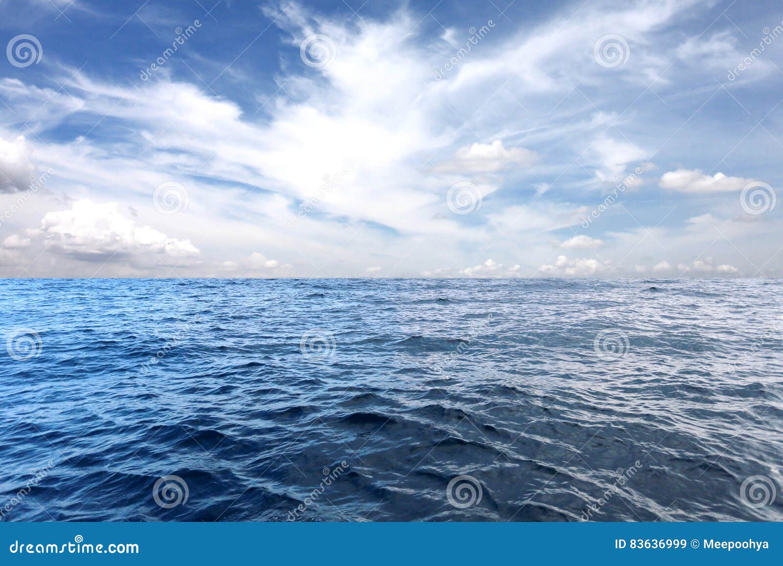 Sea Wave and Blue Sky Background. Stock Image - Image of deep, ocean ...