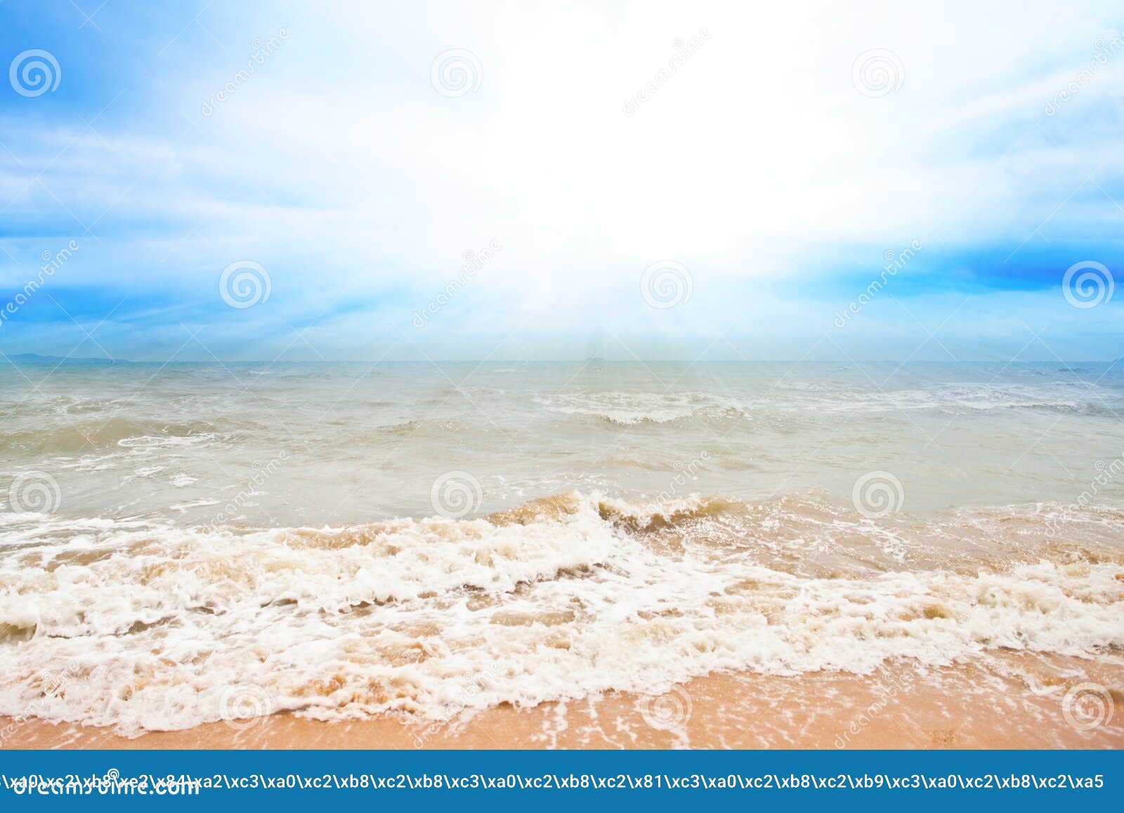 Sea Wave with Blue Sky and Cloud Stock Image - Image of blue, scene ...