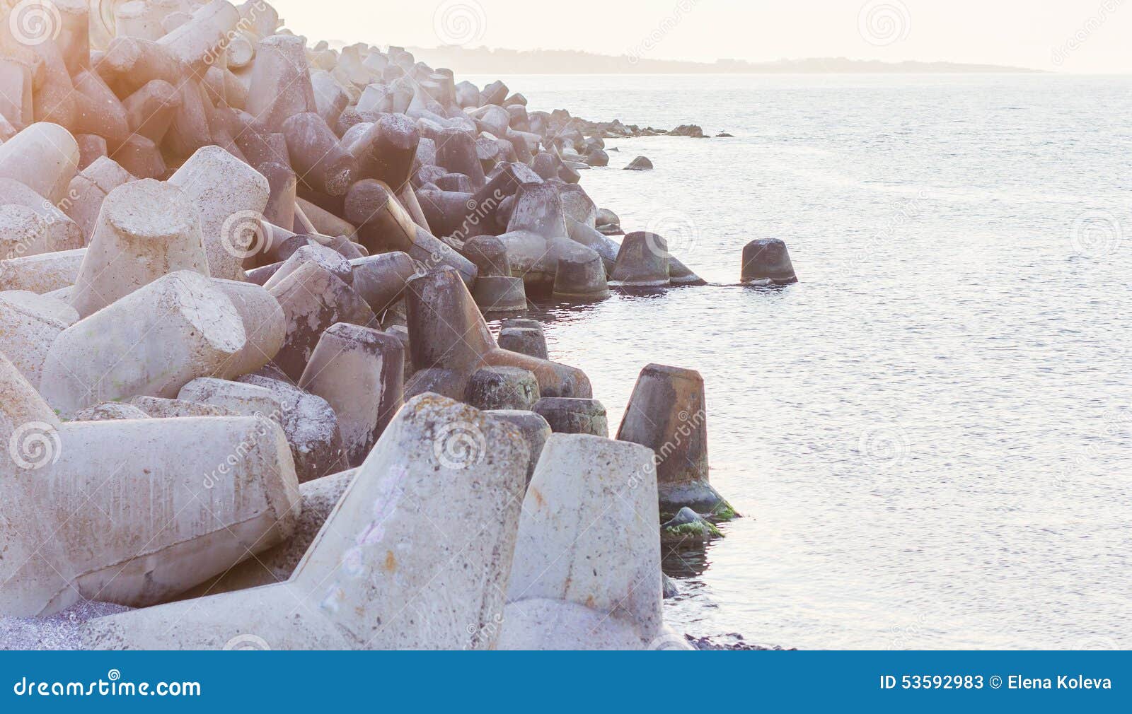 Sea and wave breaker stock image. Image of built, gray - 53592983