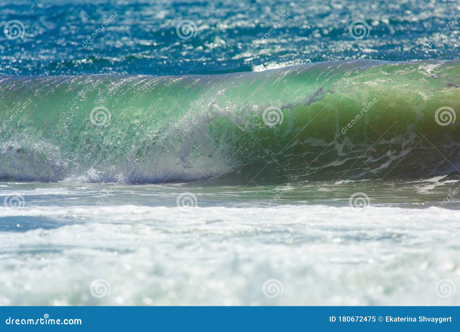 Sea wave breaking stock image. Image of beach, coast - 180672475