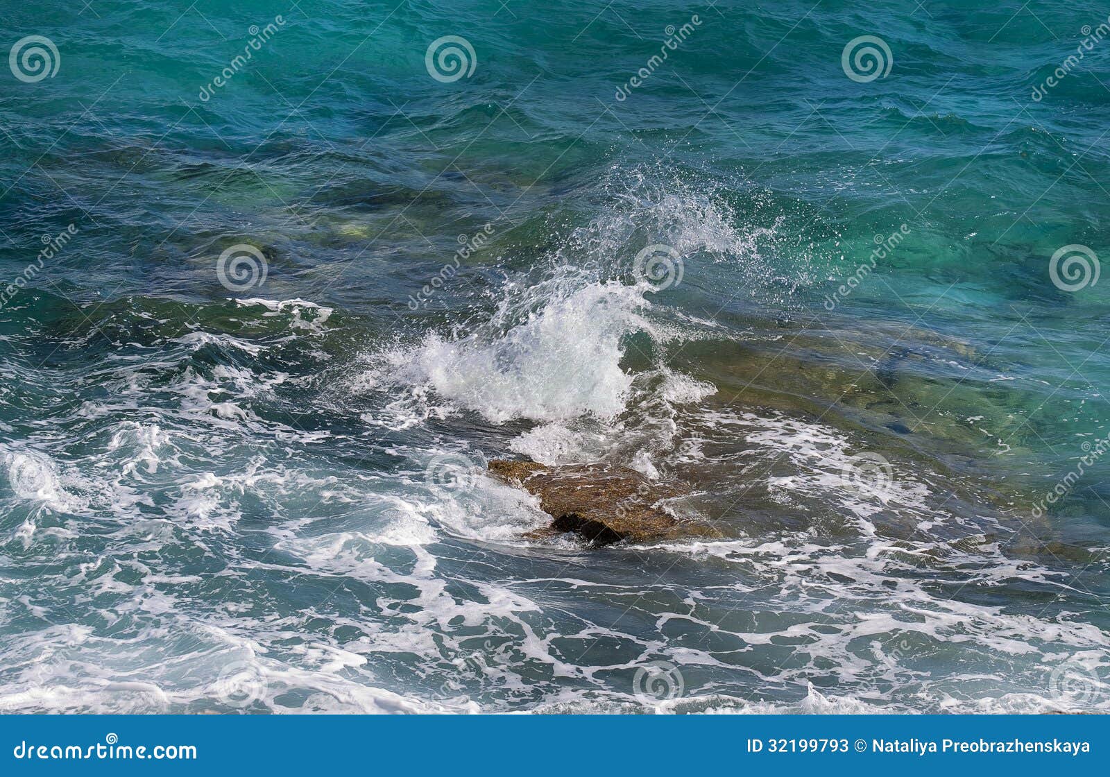 Sea Wave Breaks about a Reef. Stock Image - Image of bermuda, beautiful ...