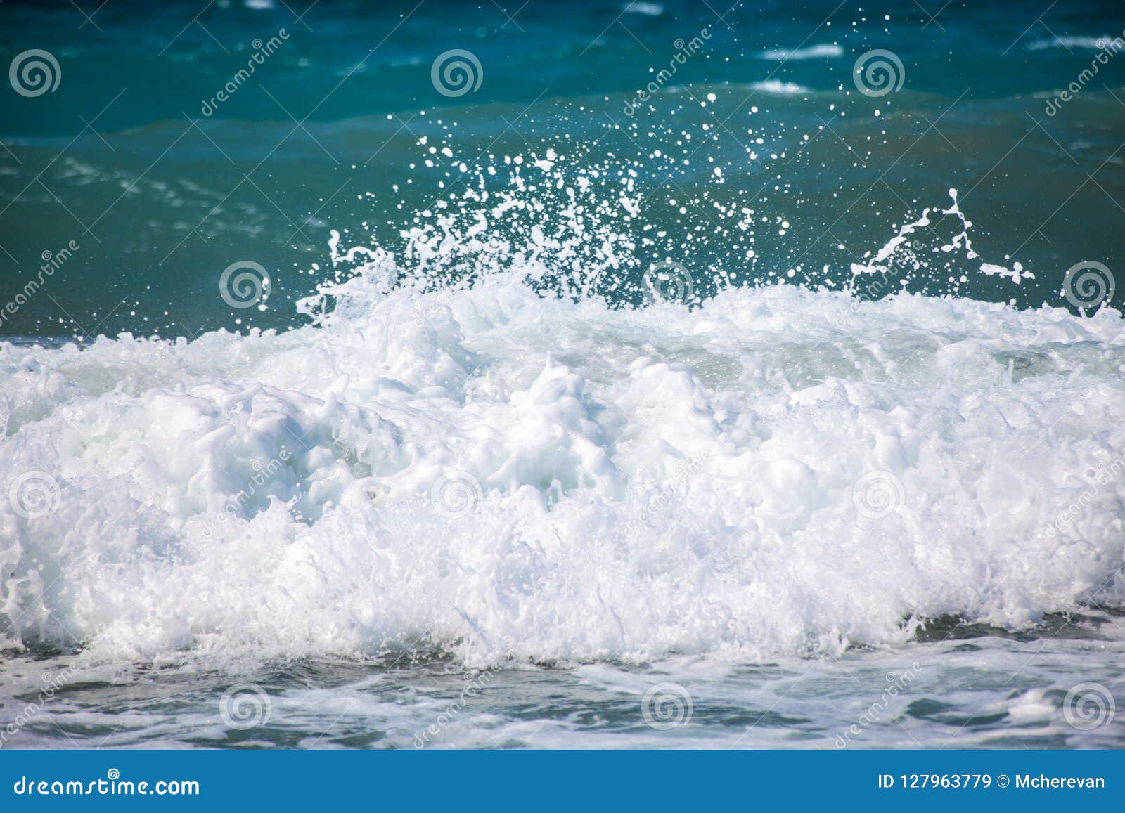 Sea Wave. the Churning of the Ocean. Storm Waves on the Beach. Stock ...