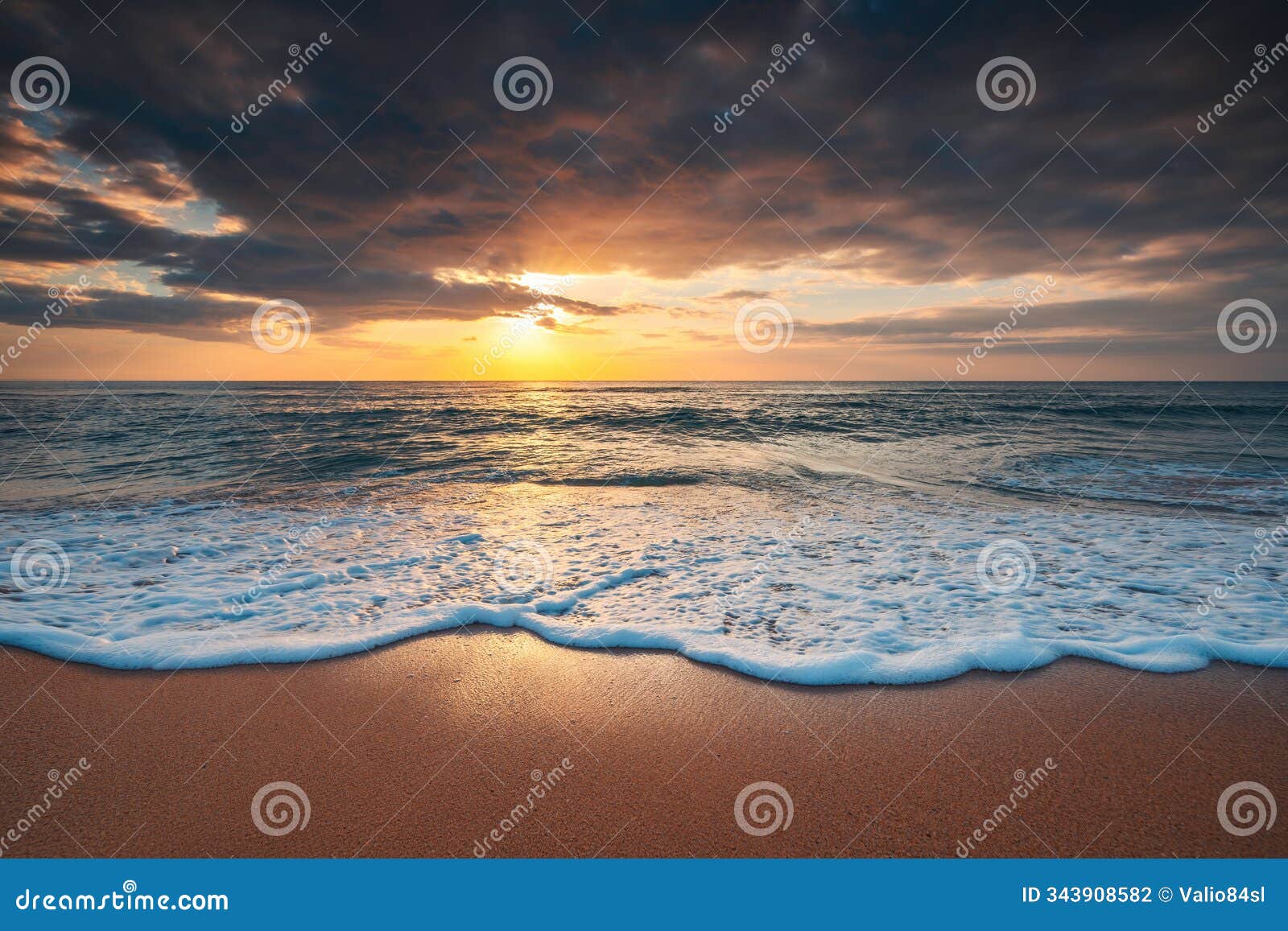 Sea Wave Close Up, Low Angle View, Sunrise Nature Landscape Stock Photo ...