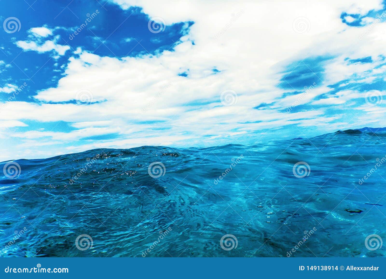 Sea Wave Close Up, Low Angle View Water Background Stock Photo - Image ...