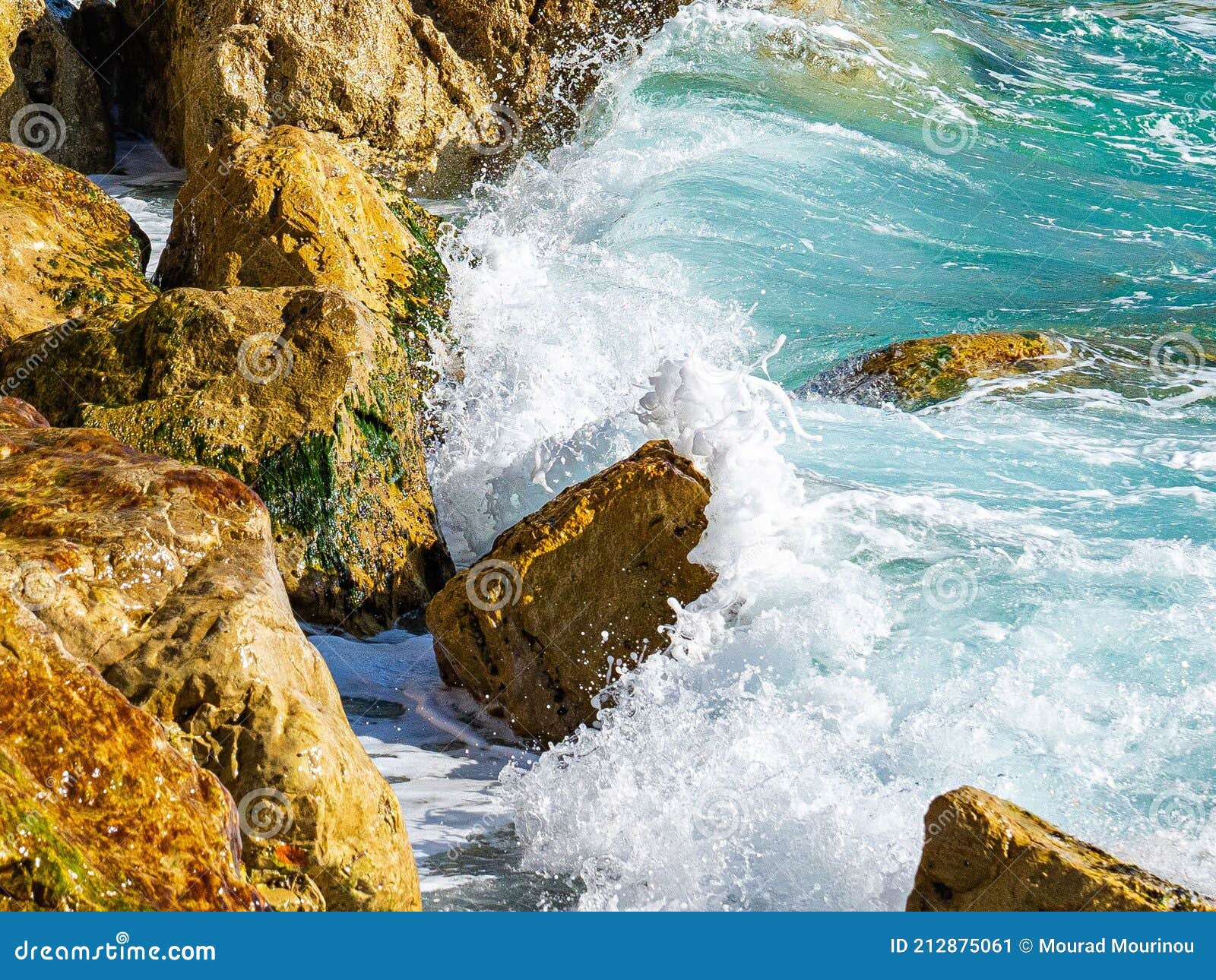 Sea Wave Collision with Rocks Stock Image - Image of blue, rock: 212875061
