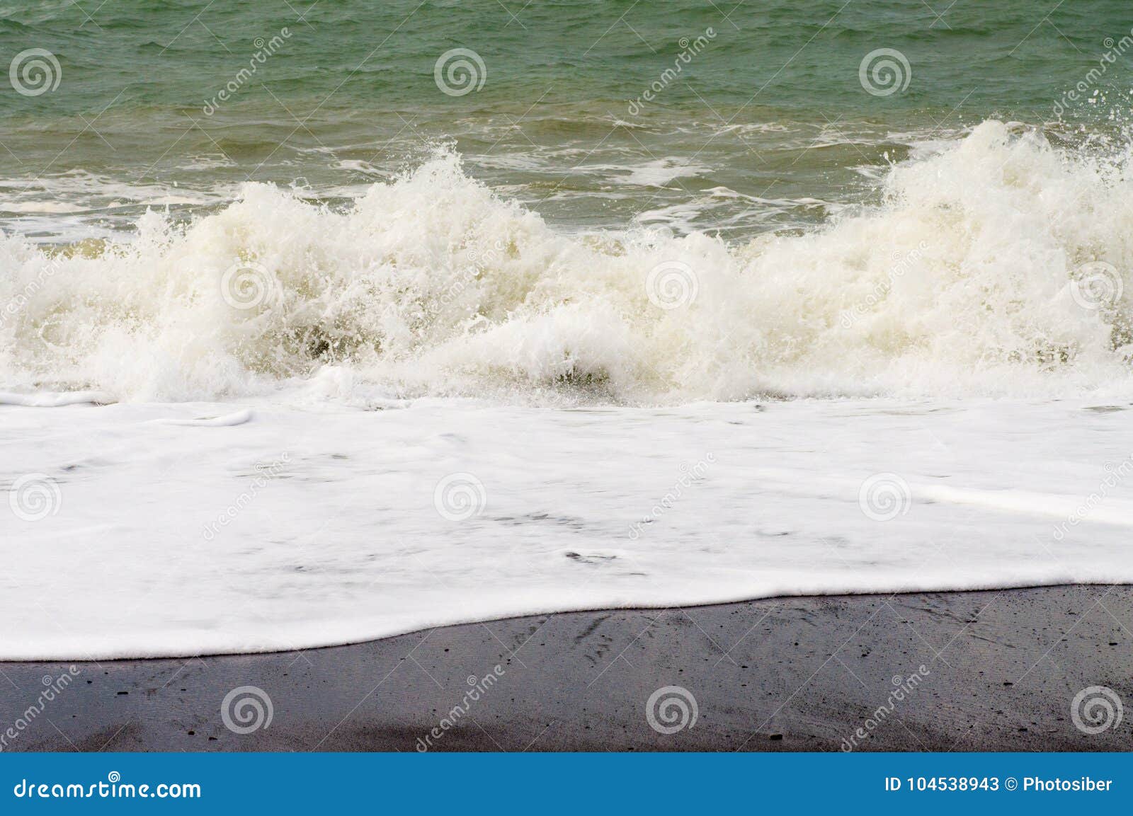 Sea Wave Crashed Against Sand Stock Image - Image of ocean, wave: 104538943