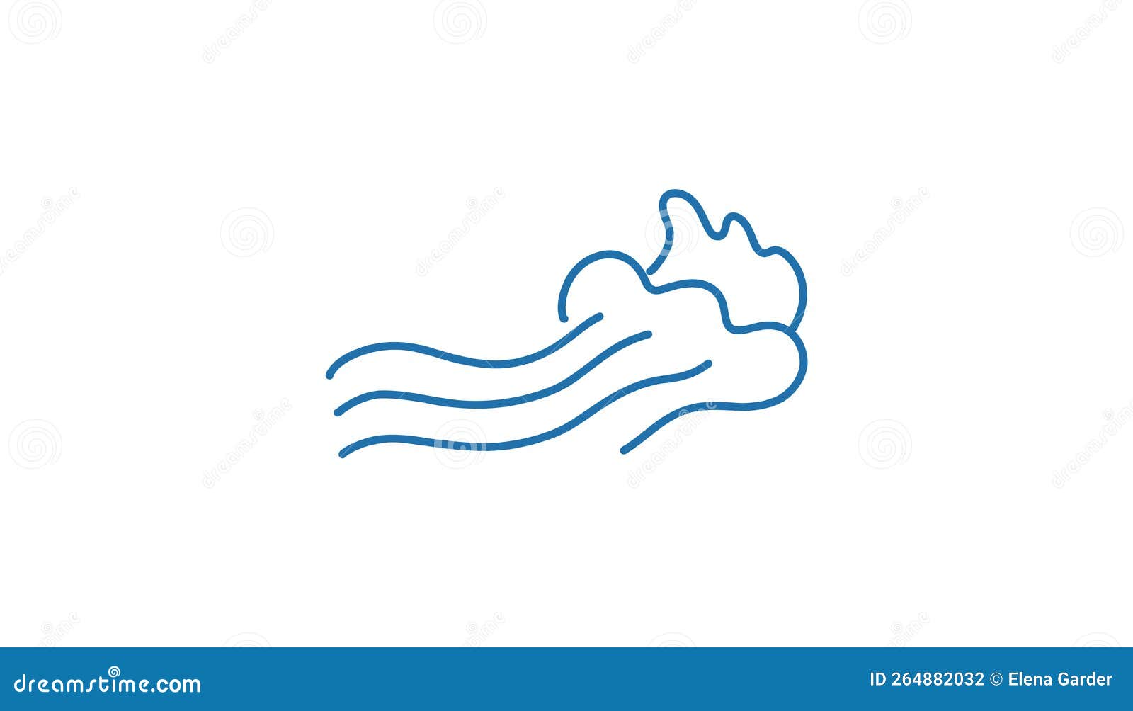 Sea Wave. Doodle Ocean Curl Waves Stock Vector - Illustration of ripple ...