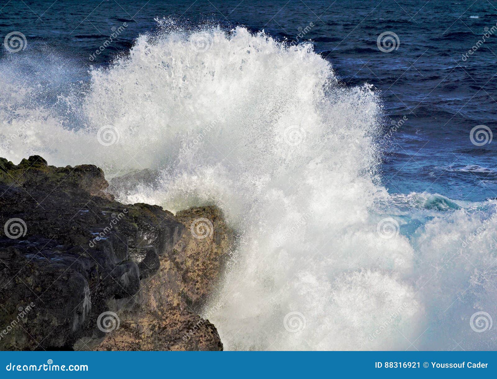 Sea Wave Explosion on Rocks in the Ocean Stock Image - Image of natural ...