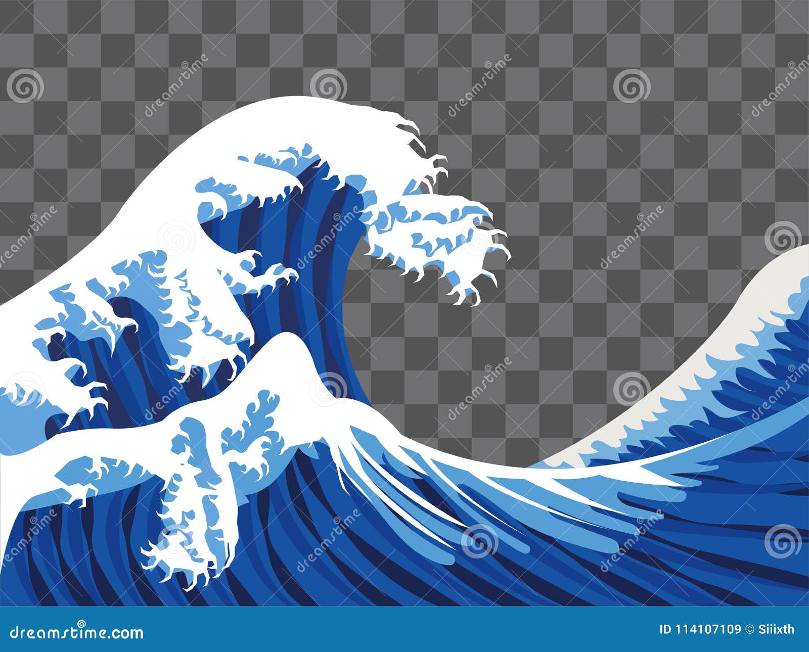 Sea Wave Japan Paint Style Vector Stock Vector - Illustration of storm ...