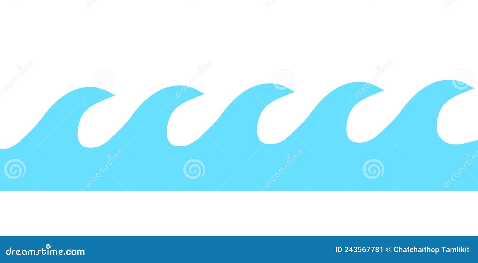Sea Wave Pattern. Line Water Waves. Abstract Vector Background. Wavy ...