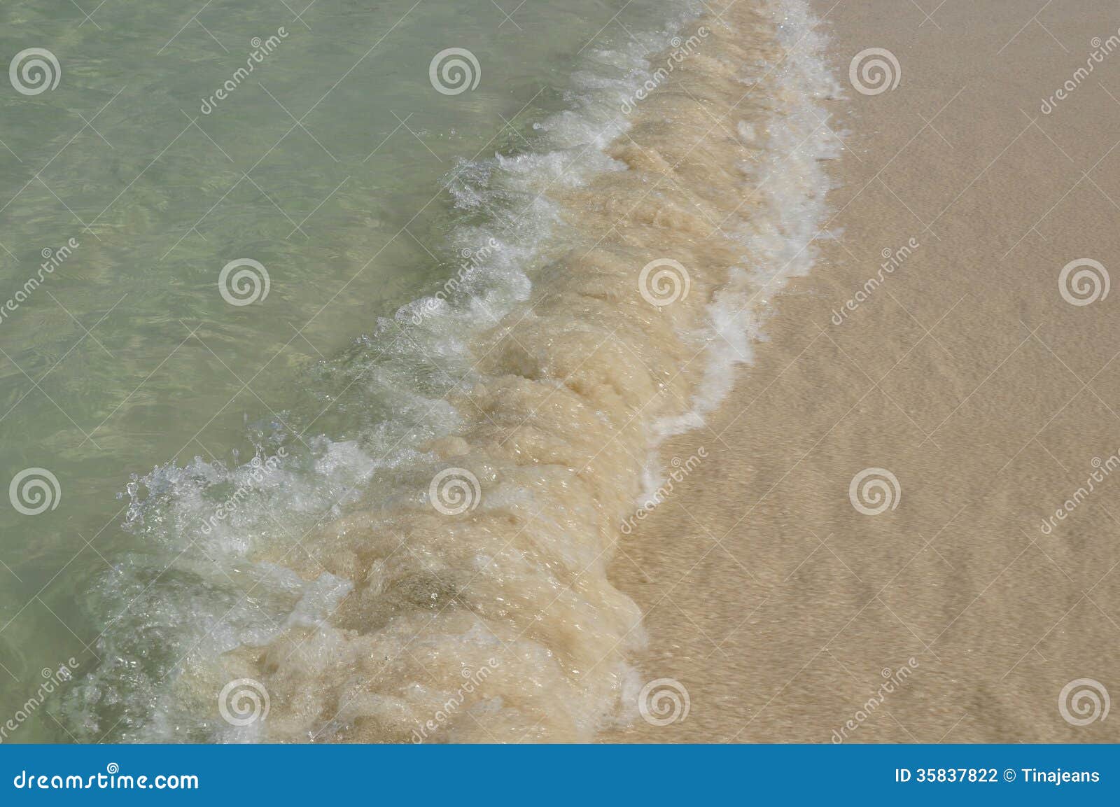 Sea wave with sand. stock photo. Image of whirls, sand - 35837822