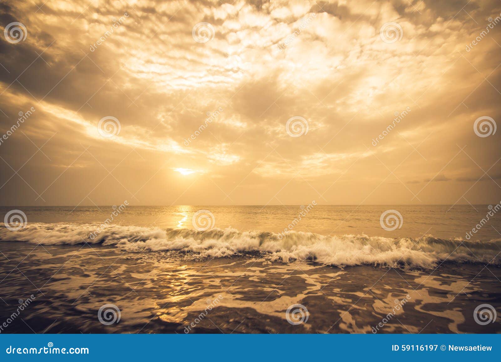Sea wave and sky orange stock image. Image of natural - 59116197