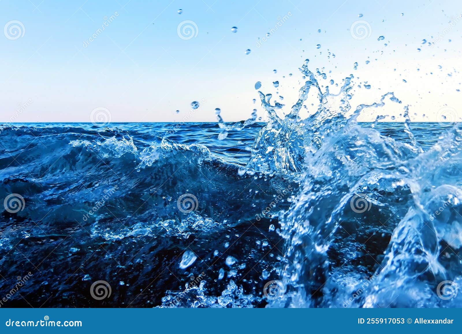 Sea Wave Splash Close Up, Low Angle View Stock Image - Image of shore ...