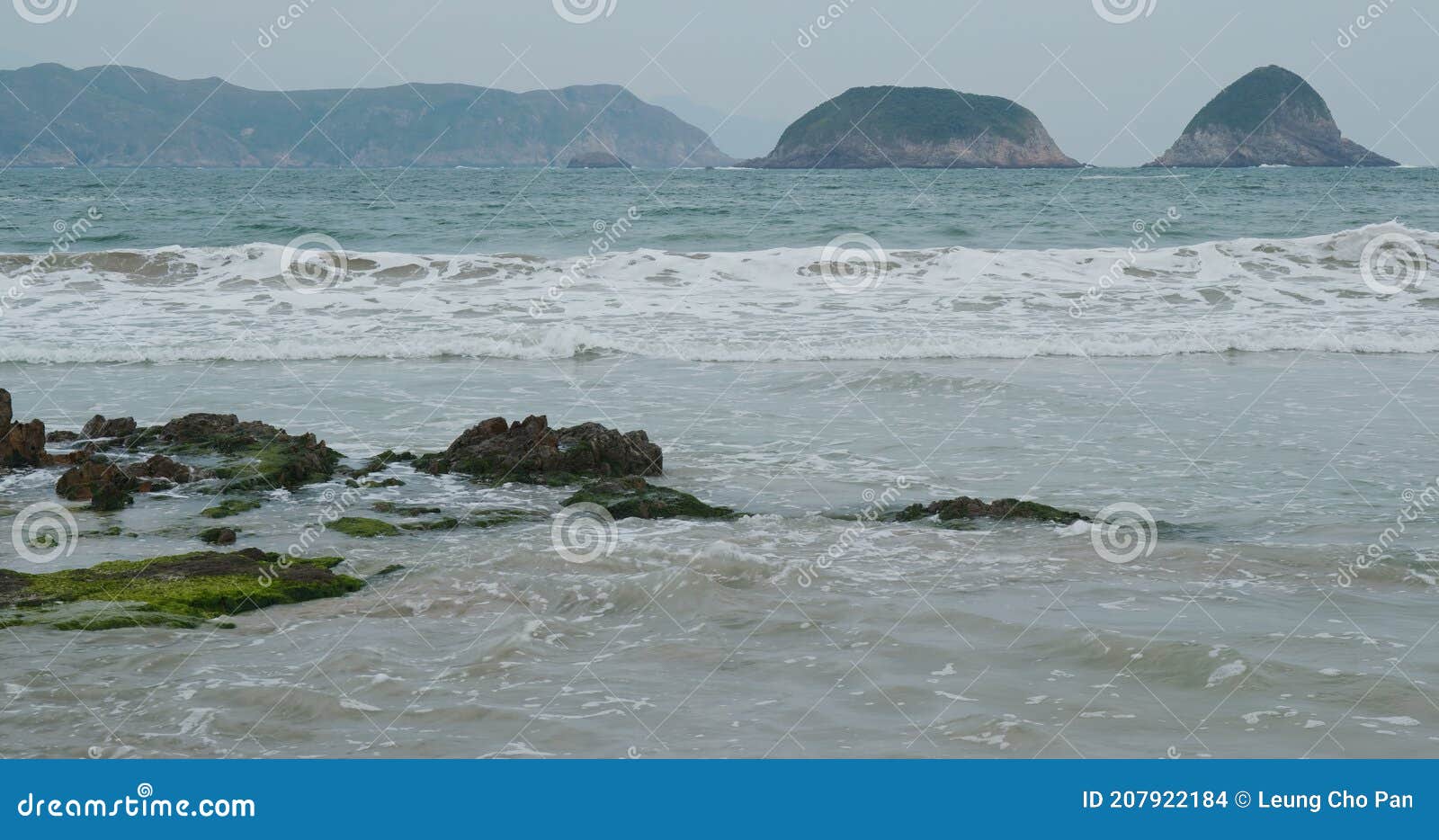 Sea wave splash on rock stock photo. Image of nature - 207922184