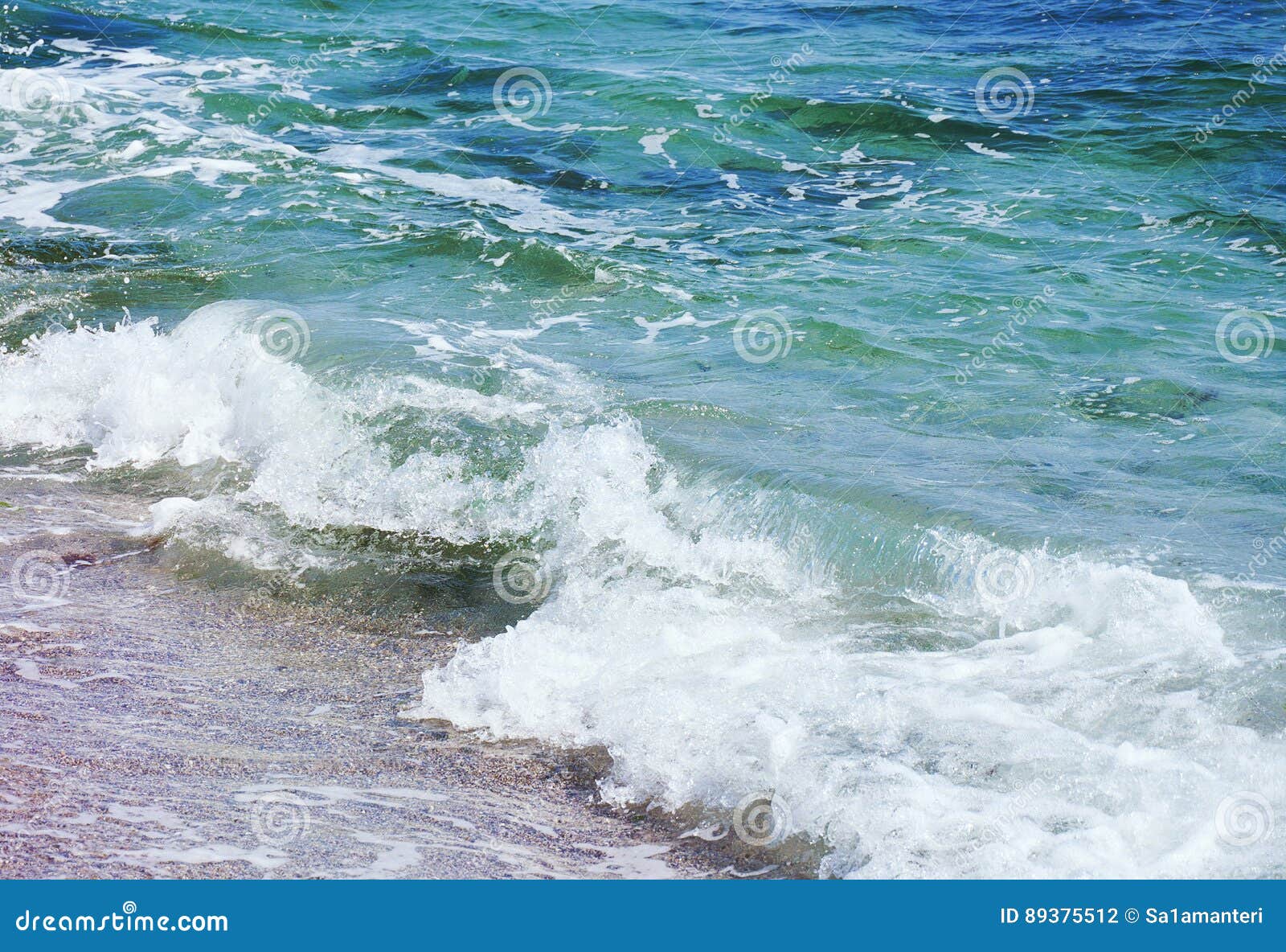 Sea Wave Splashing on the Beach Shore Stock Photo - Image of shore ...