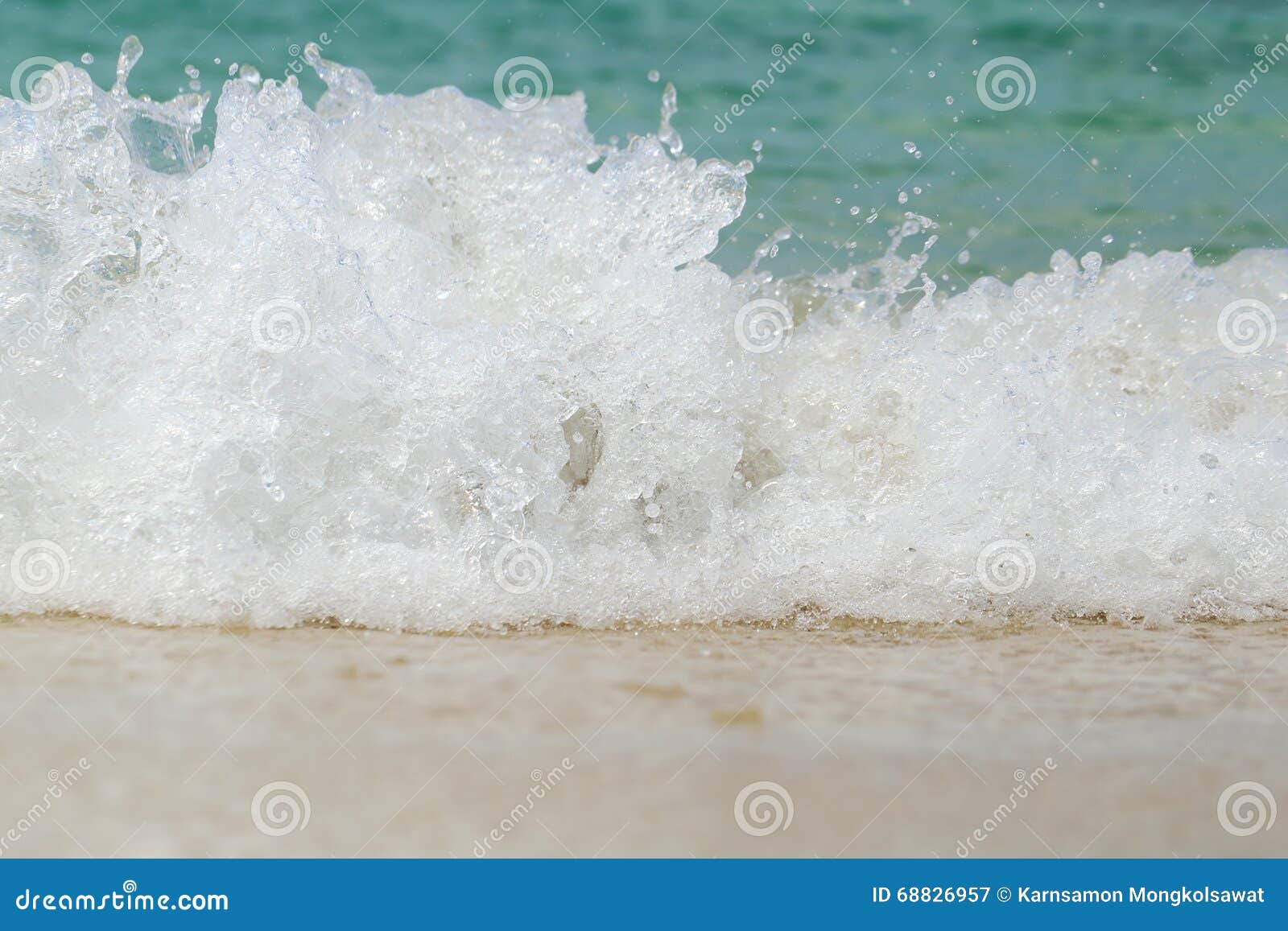 Sea Wave Swash on Sand Beach Stock Image - Image of backdrop, natural ...
