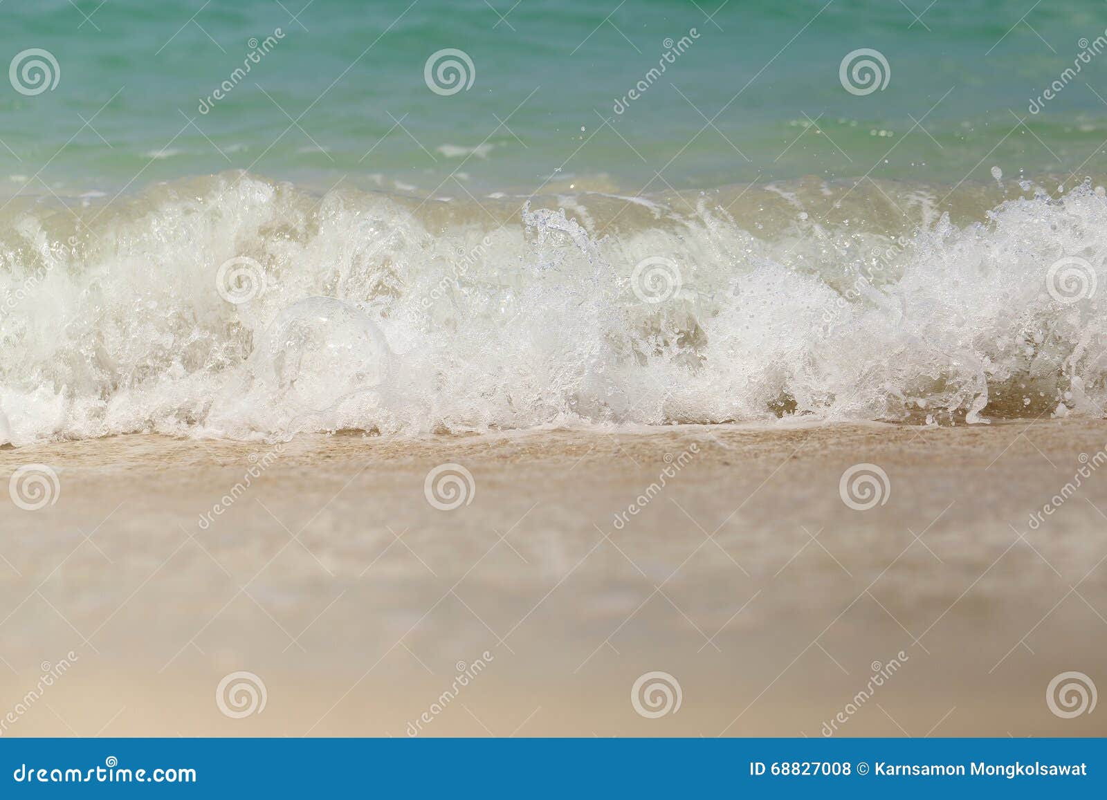 Sea Wave Swash on Sand Beach Stock Photo - Image of scene, drop: 68827008