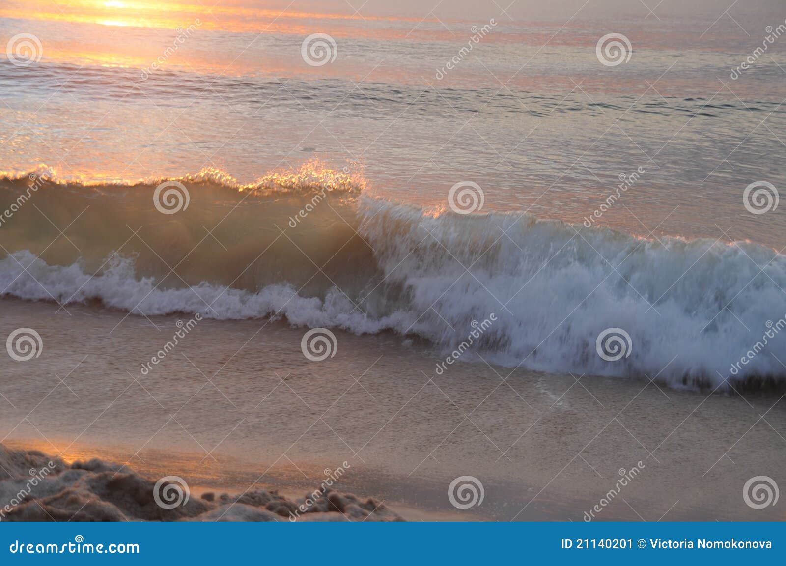 Sea wave under sunset beam stock image. Image of thailand - 21140201